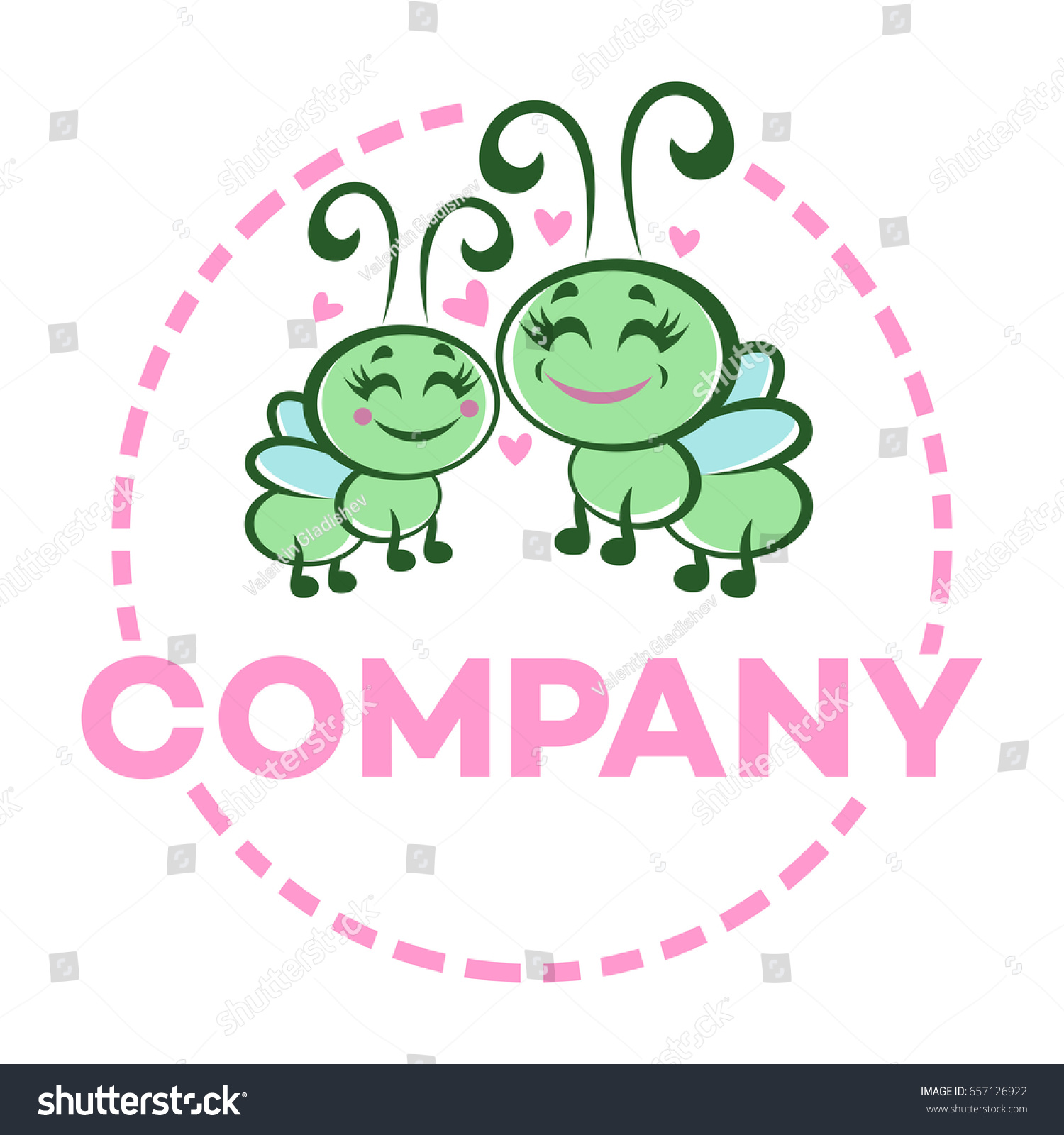 Lovely Caterpillars Logo : image vectorielle de stock (libre de droits ...