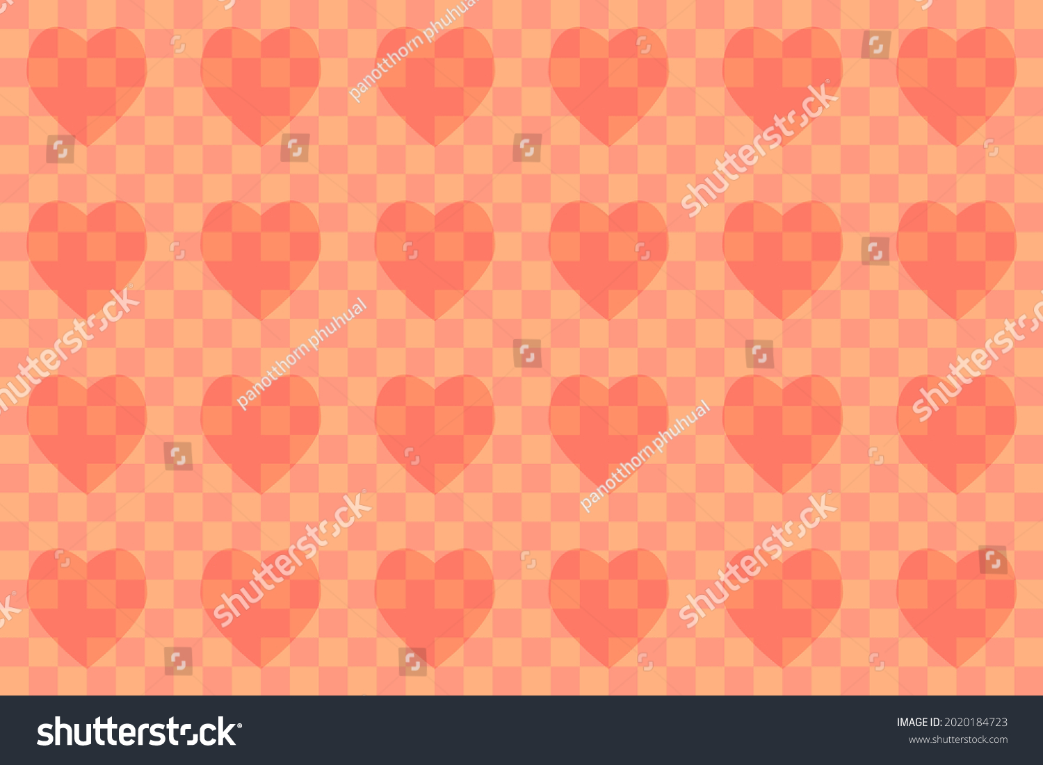 Lovely Heart Seamless Texture Background Vector Stock Vector (Royalty ...