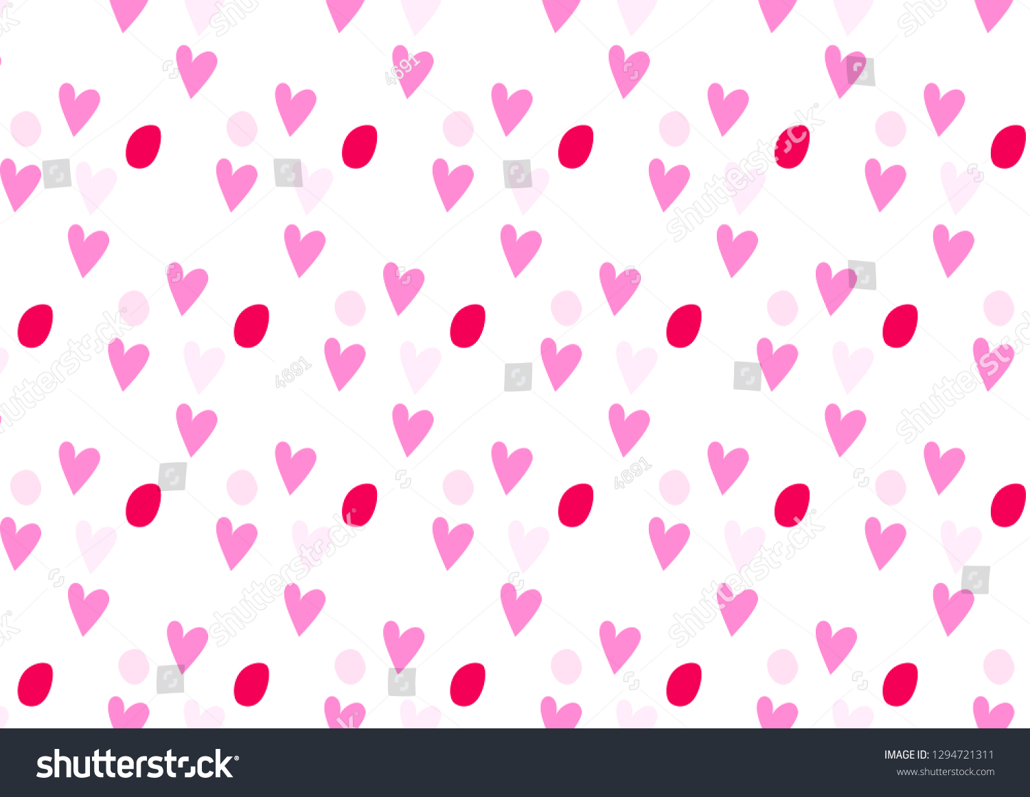 Lovely Pink Hart Pattern Vector Eps10 Stock Vector (Royalty Free ...