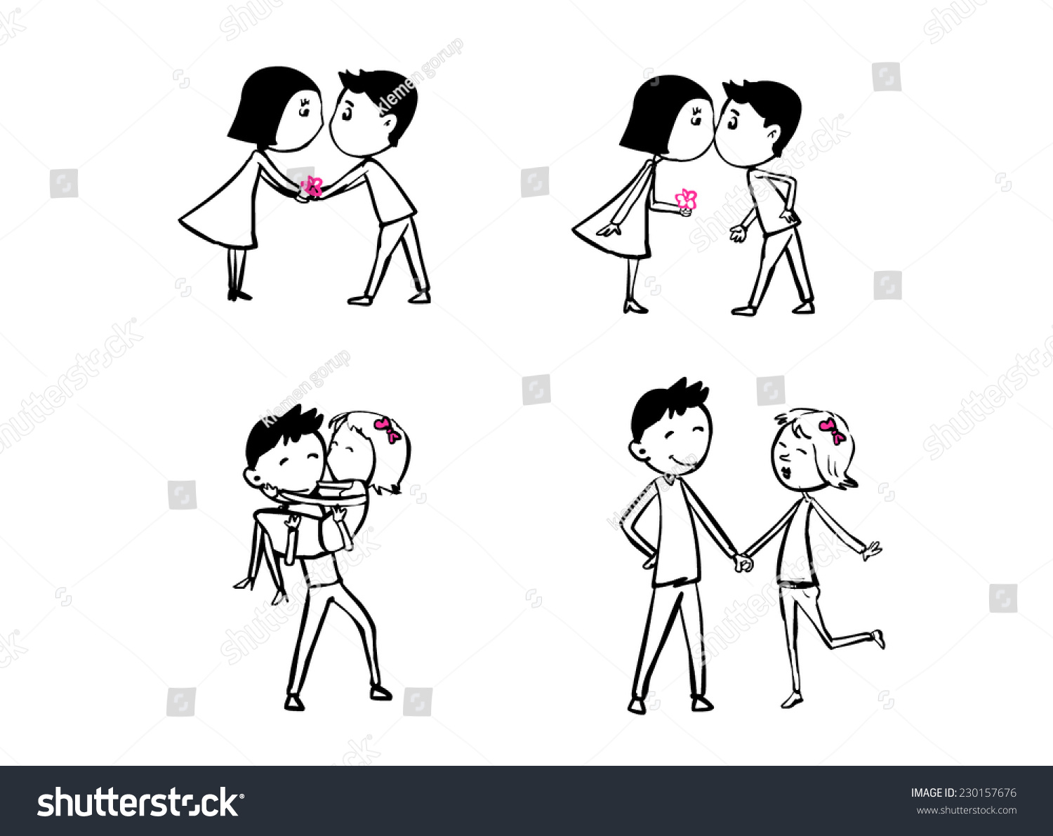 Lovers Icons Stock Vector (Royalty Free) 230157676 | Shutterstock
