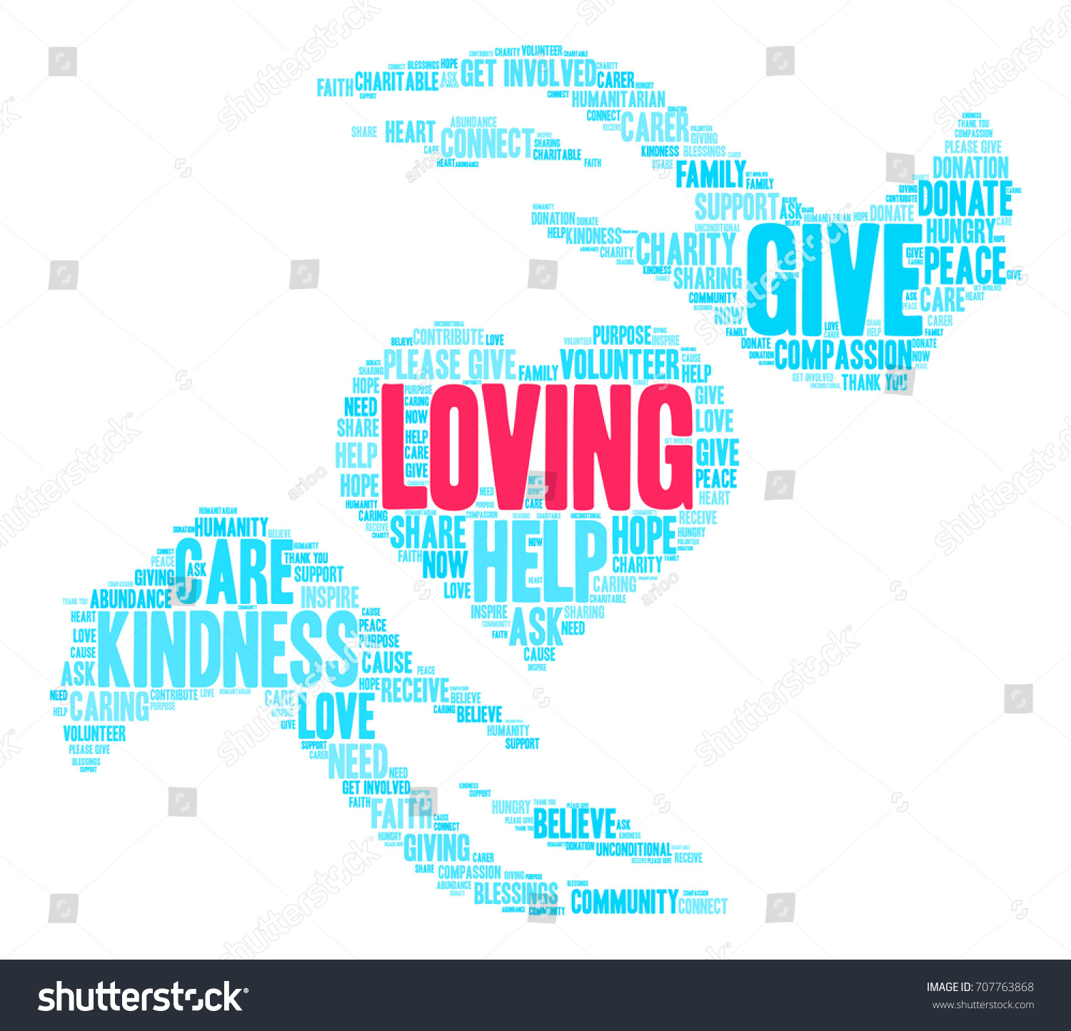 Loving Word Cloud On White Background Stock Vector (Royalty Free ...