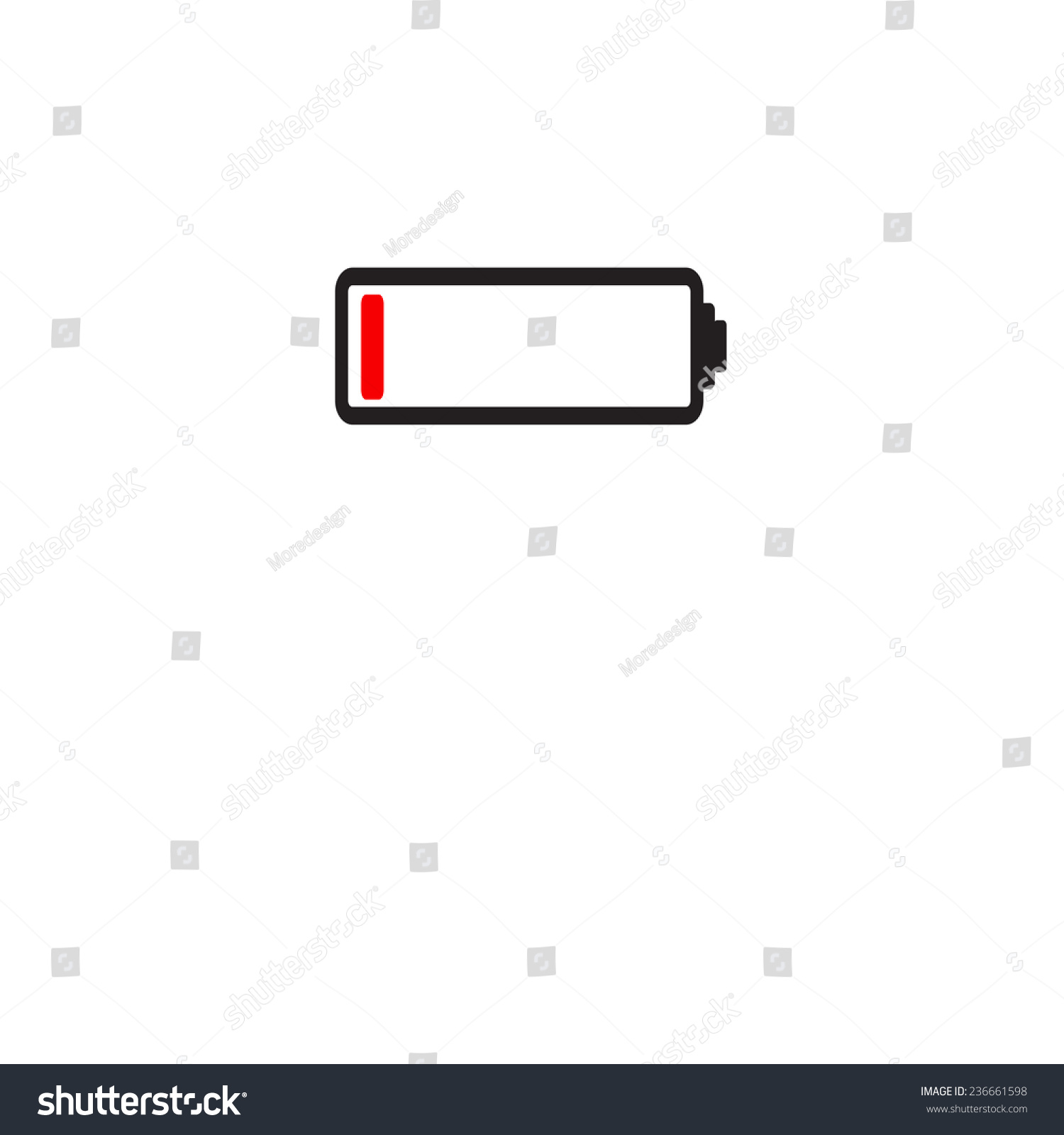 Low Battery Icon Stock Vector (Royalty Free) 236661598 | Shutterstock