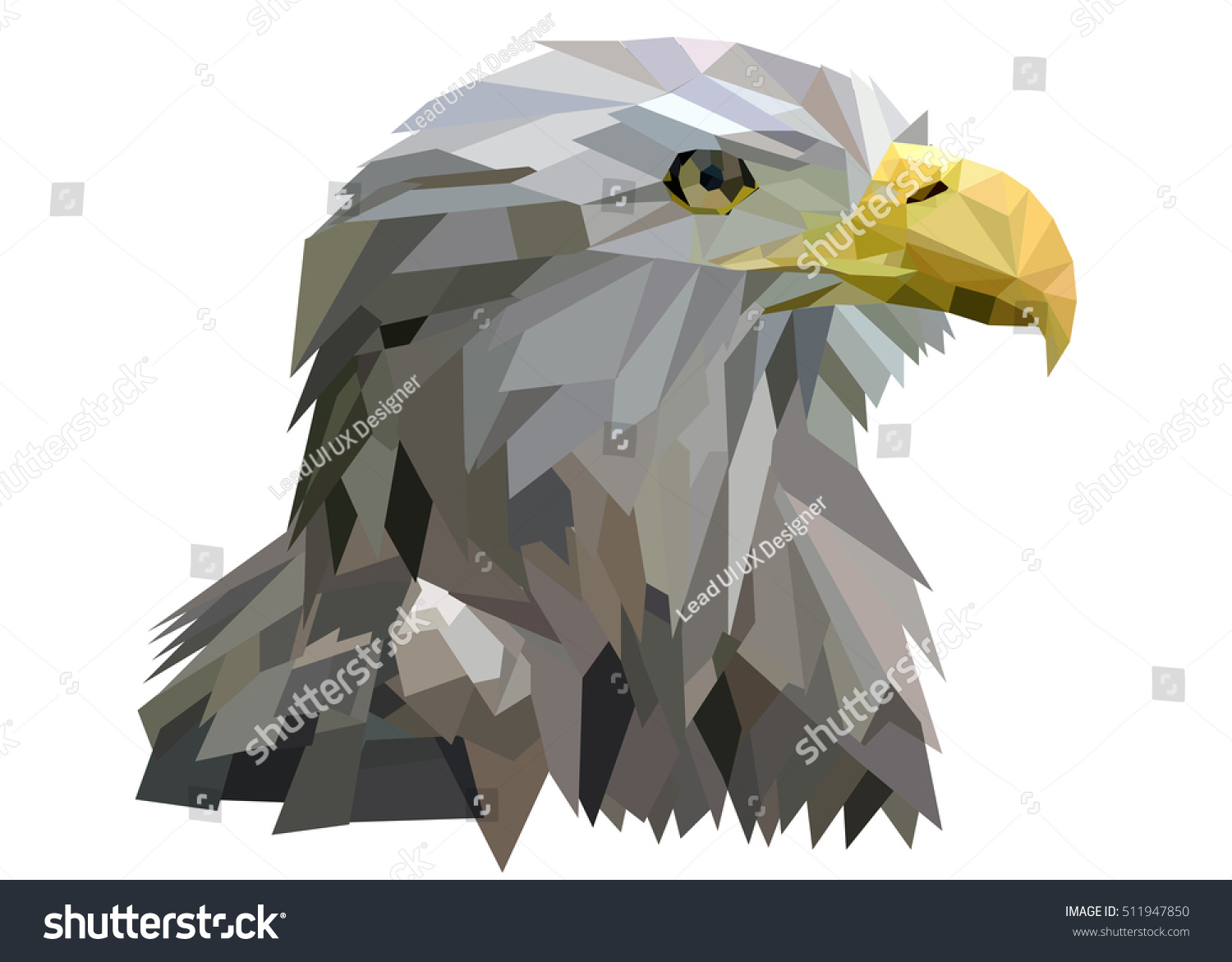 Low Poly Art Eagle Vector Illustration Stock Vector (Royalty Free ...