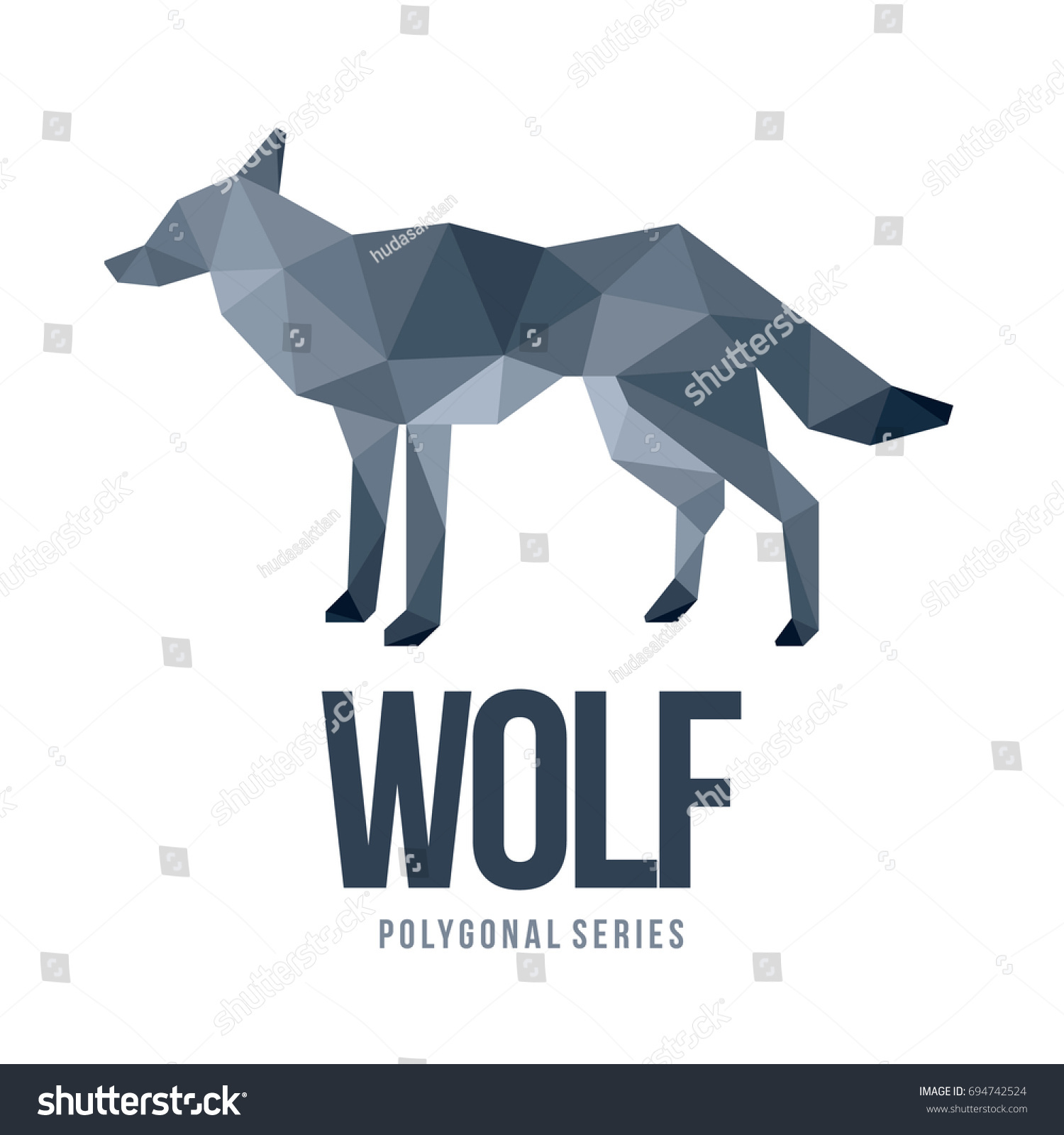Low Poly Logo Icon Symbol Digital Stock Vector (Royalty Free) 694742524