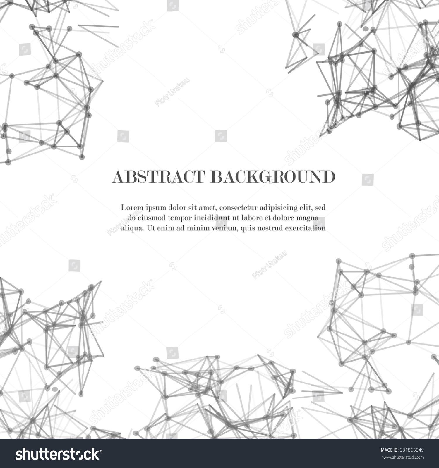 Low Poly Molecule Background Abstract White Stock Vector (Royalty Free ...