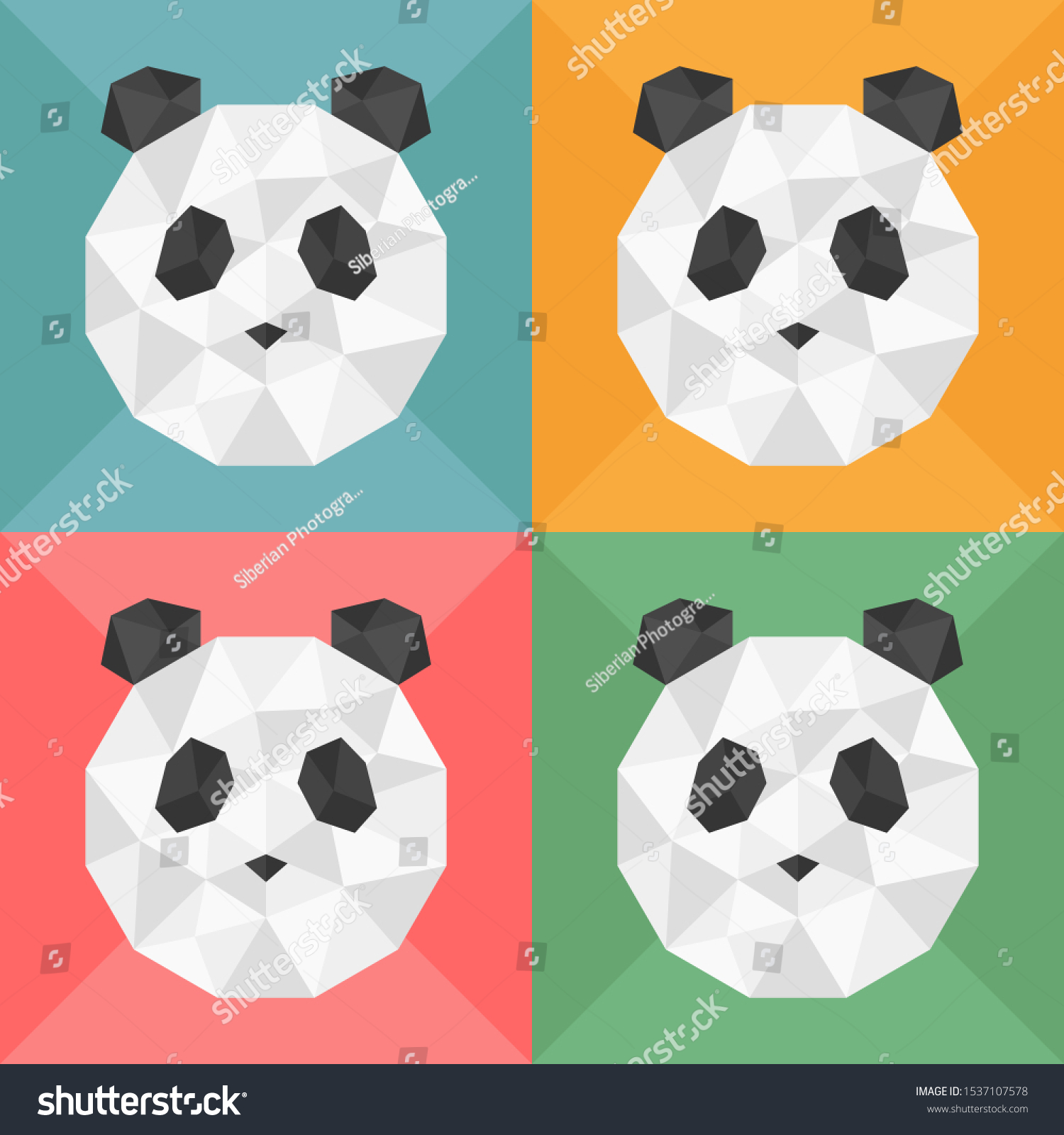 Low Poly Panda Art Vector Illustration Stock Vector (Royalty Free ...