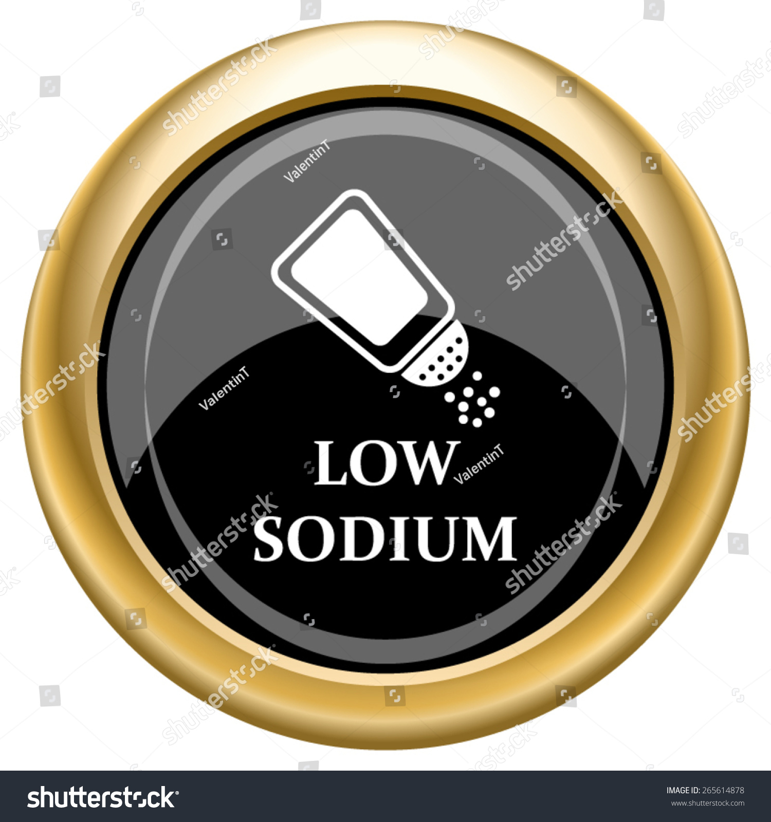 Low Sodium Icon Internet Button On Stock Vector (Royalty Free ...