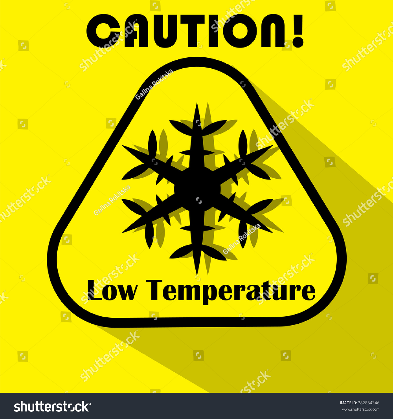 Low Temperature Icon On Yellow Background Stock Vector (Royalty Free ...