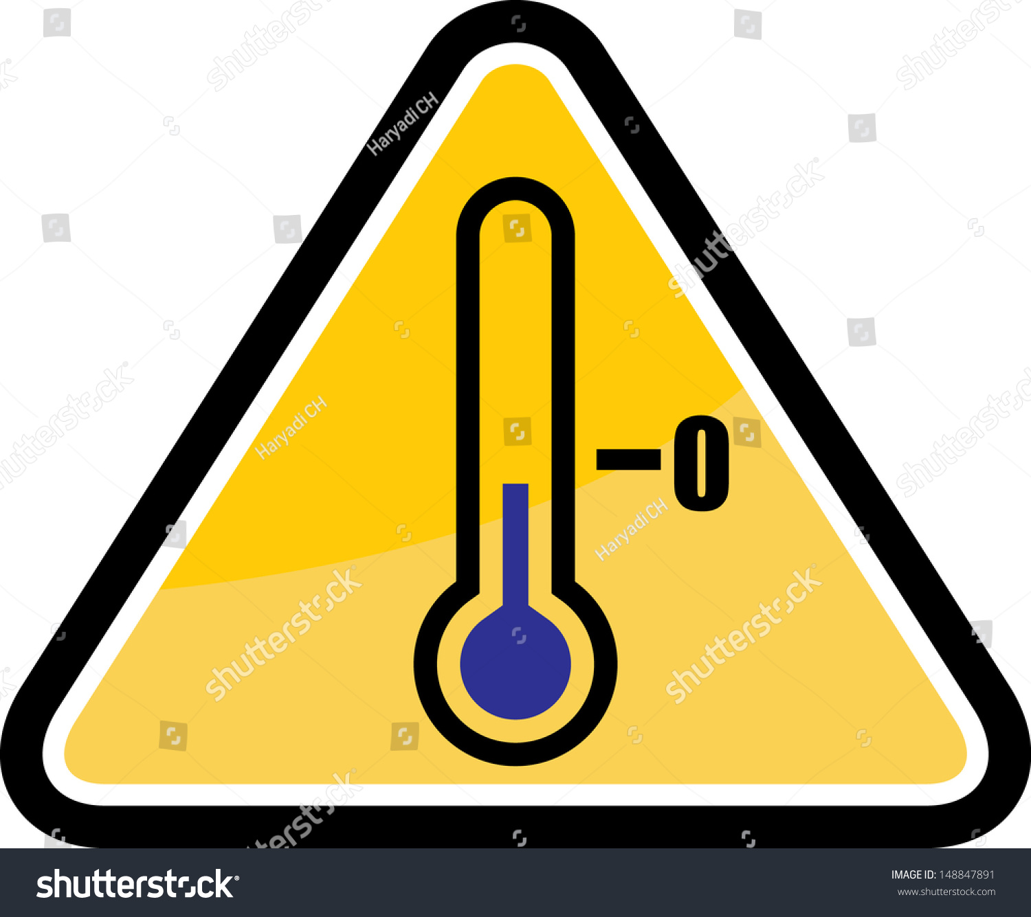 Low Temperature Warning Sign Stock Vector 148847891 - Shutterstock
