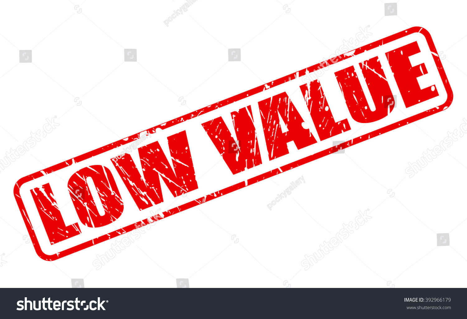 Low Value Red Stamp Text On Stock Vector (Royalty Free) 392966179 ...
