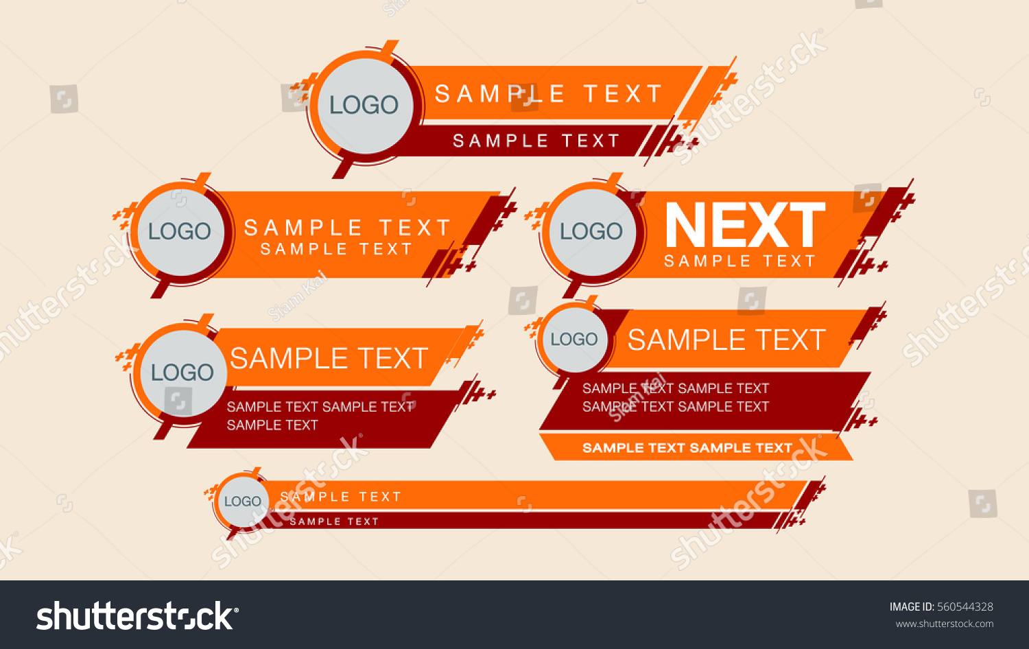 Lower Third Stock Vector (Royalty Free) 560544328
