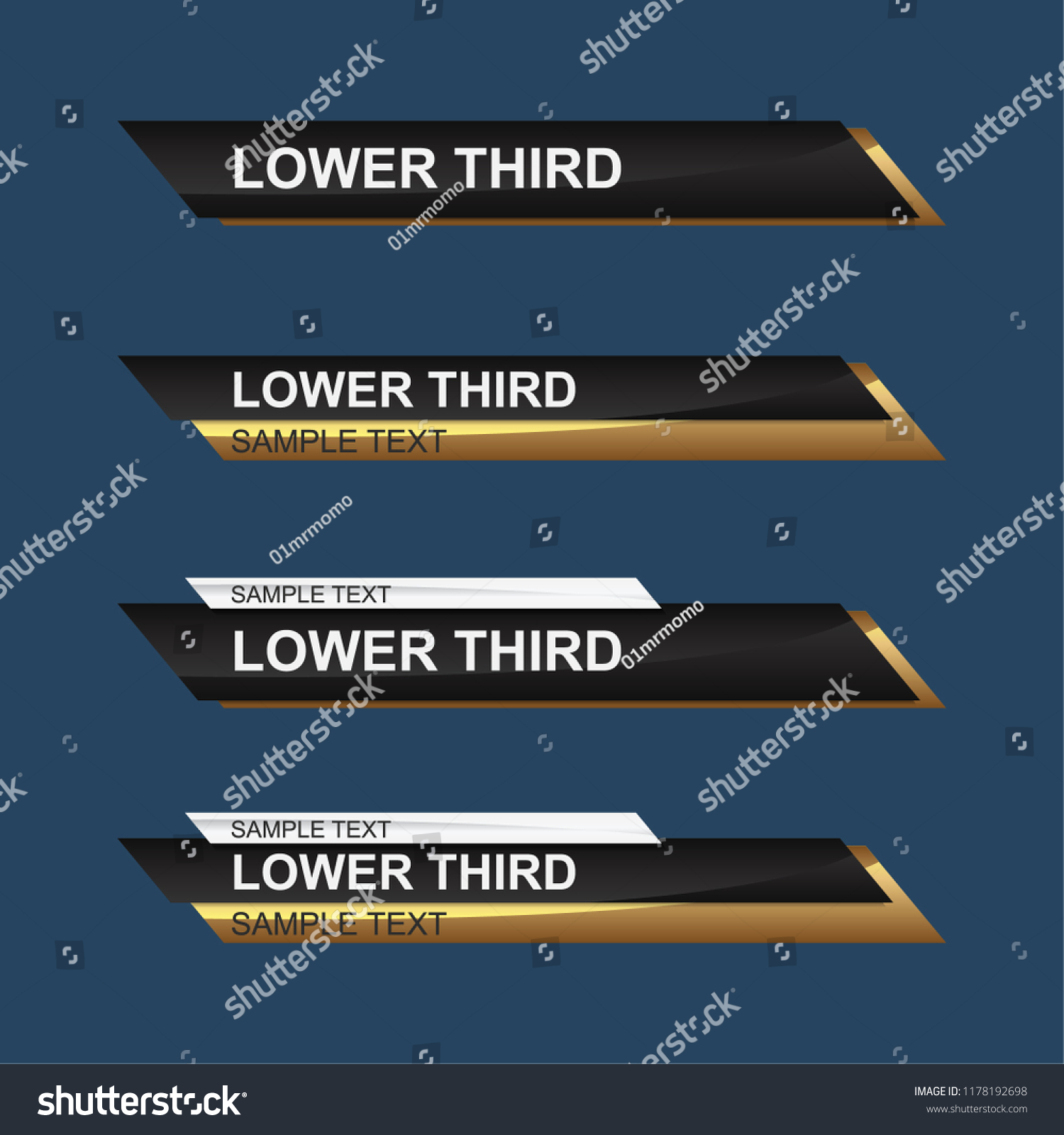 Lower Third Design Template Vector Illustration Stock Vector (Royalty ...