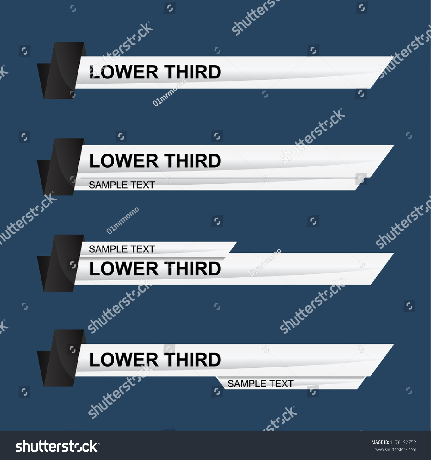 Lower Third Design Template Vector Illustration: เวกเตอร์สต็อก (ปลอดค่า ...