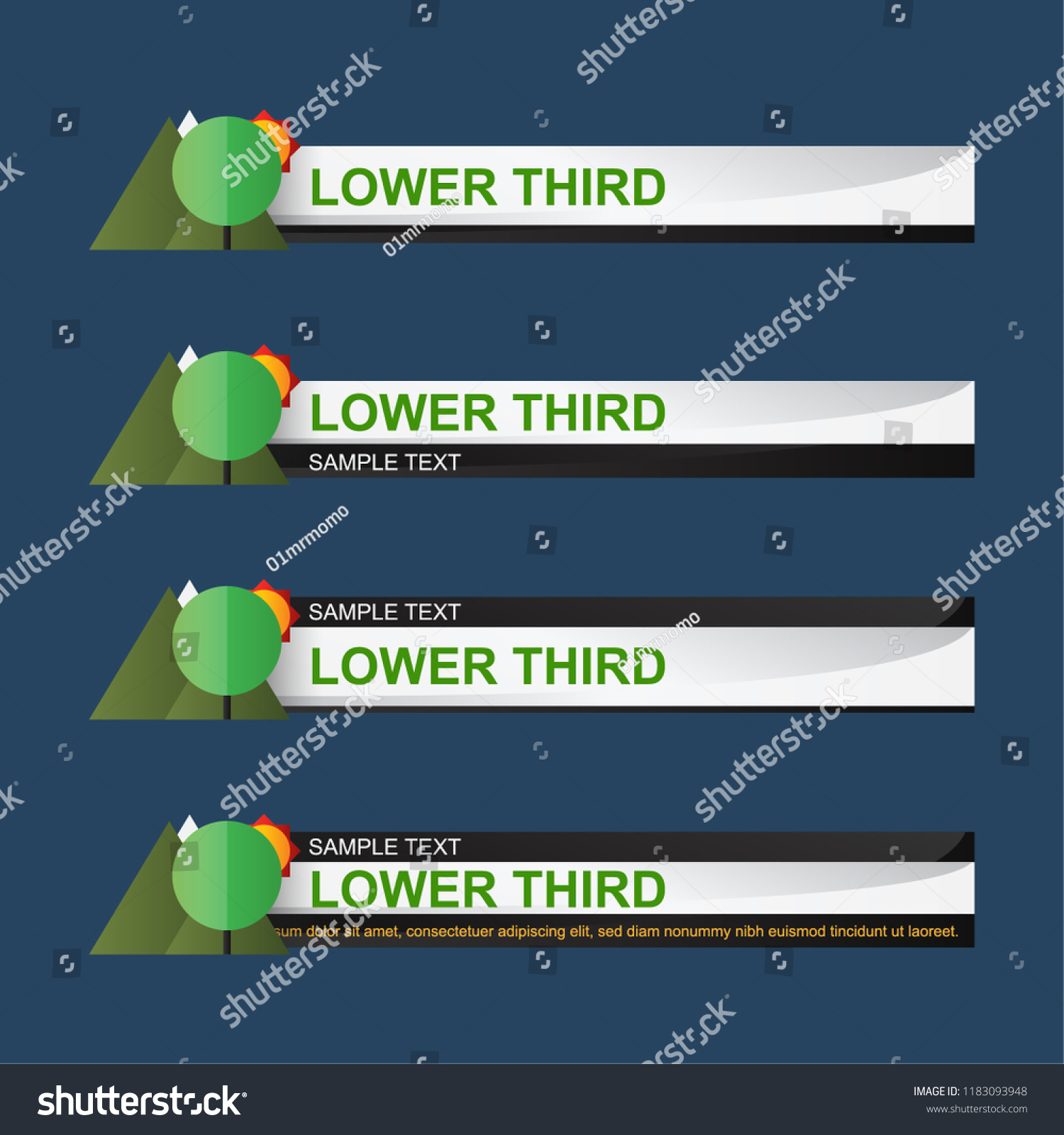Lower Third Design Template Vector Illustration Stock Vector (Royalty ...