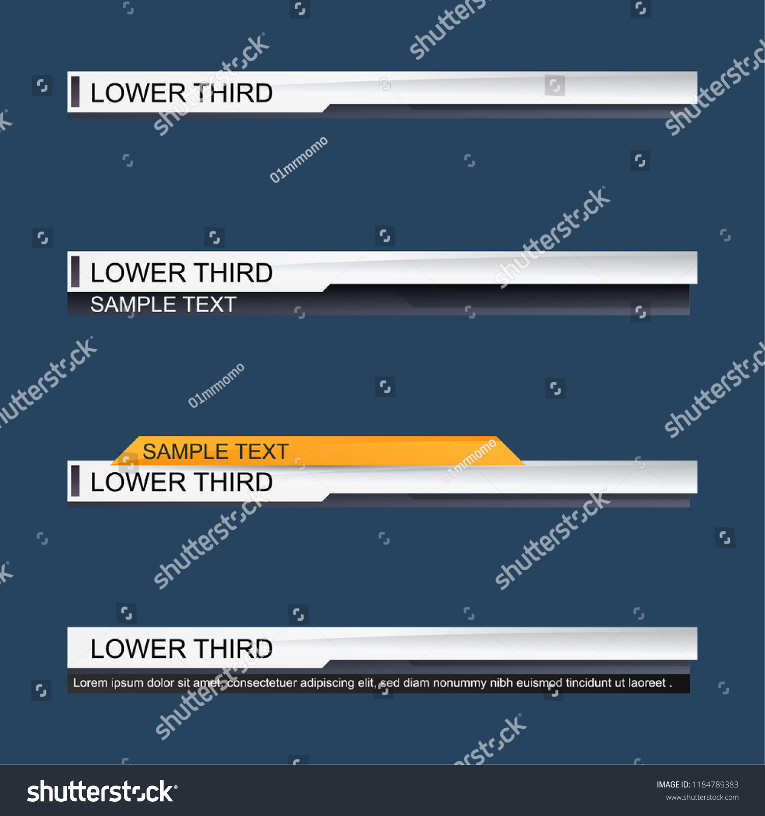 Lower Third Design Template Vector Illustration: vector de stock (libre ...