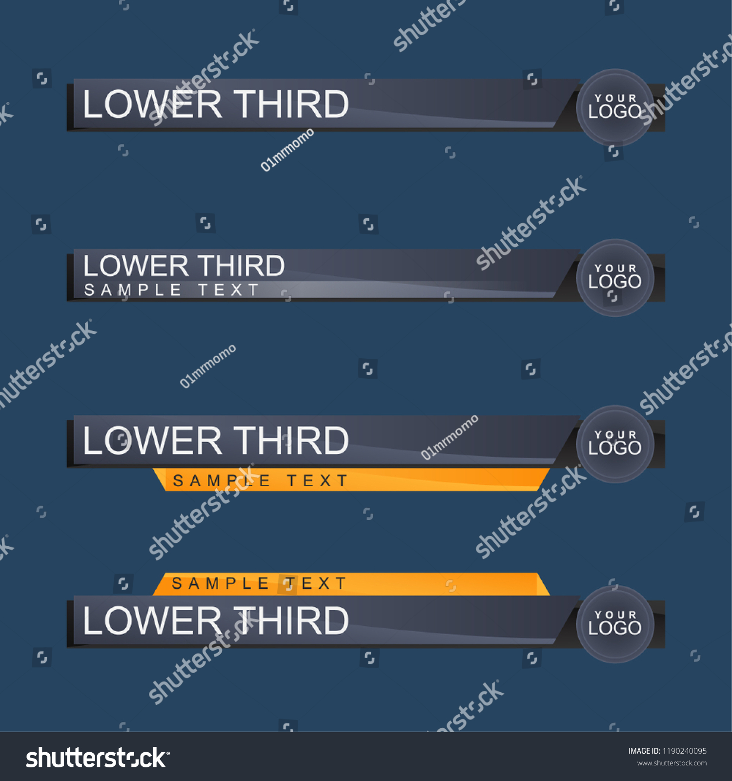 Lower Third Design Template Vector Illustration: เวกเตอร์สต็อก (ปลอดค่า ...