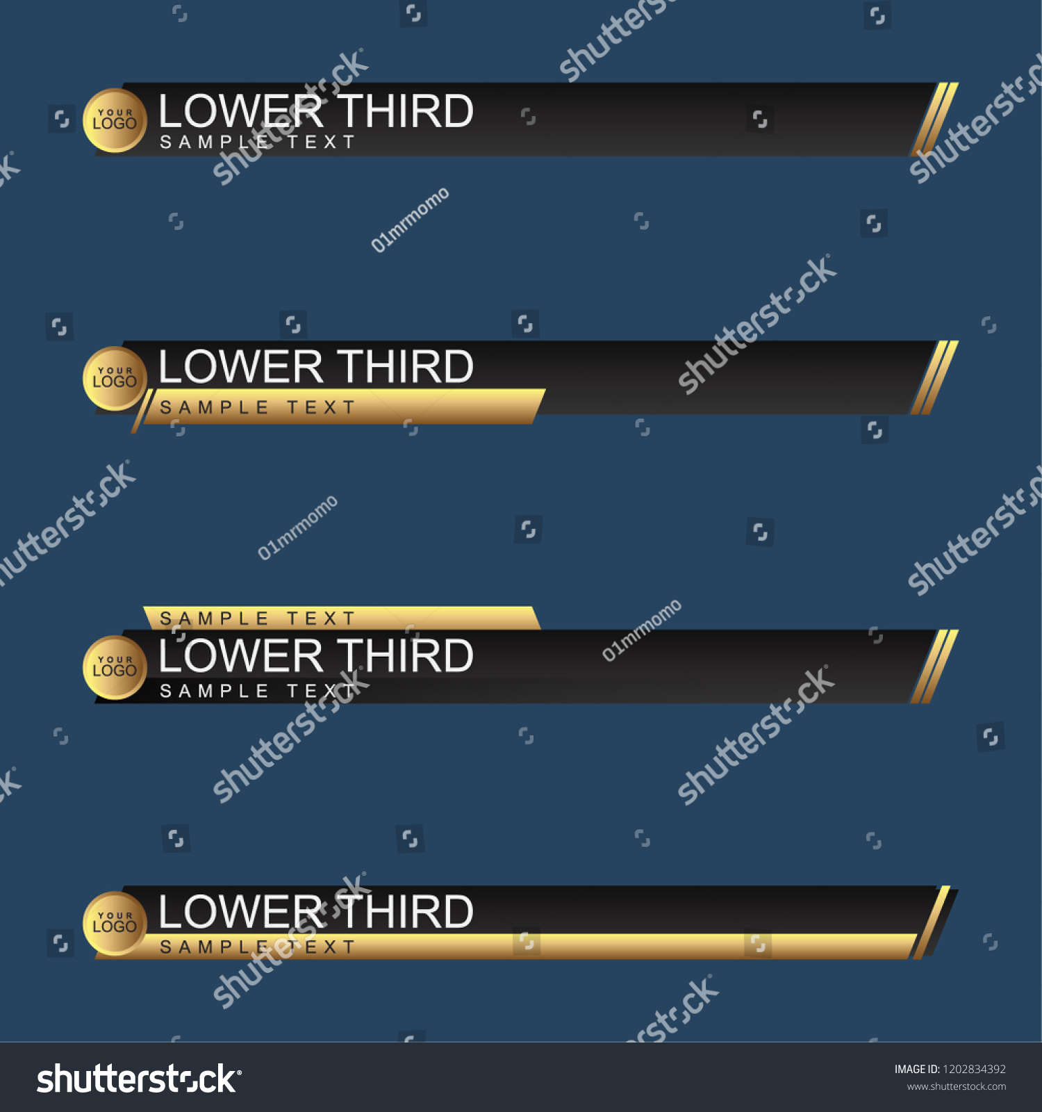 Lower Third Design Template Vector Illustration Stock Vector (Royalty ...