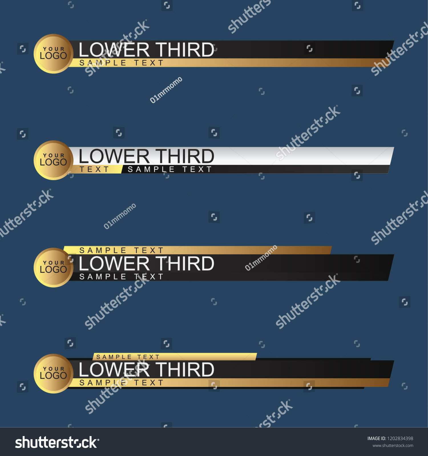 Lower Third Design Template Vector Illustration Stock Vector (Royalty ...