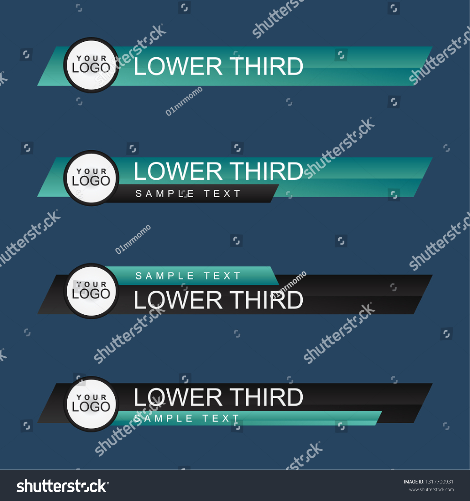 Lower Third Design Template Vector Illustration Stock Vector (Royalty ...