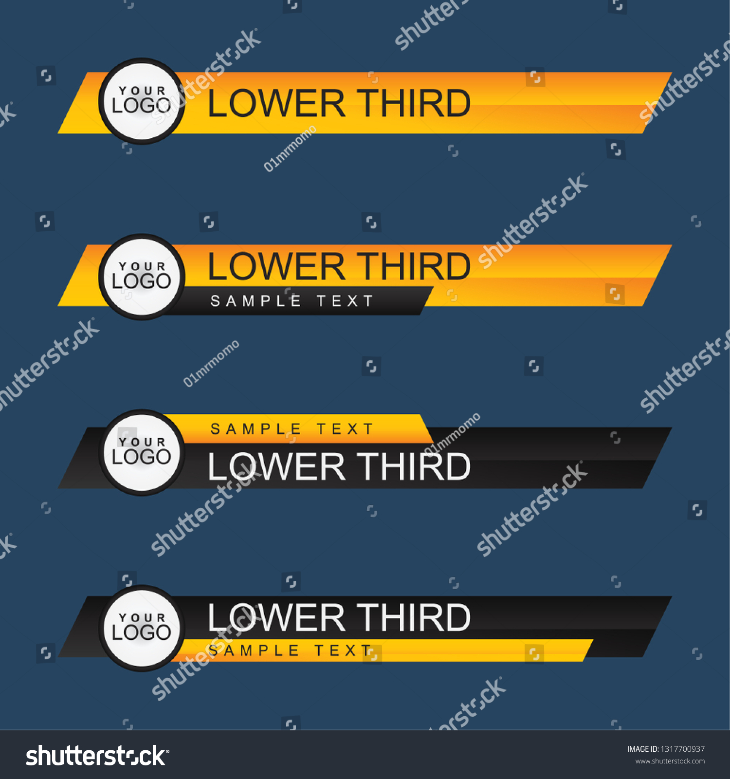 Lower Third Design Template Vector Illustration 库存矢量图（免版税）1317700937 ...