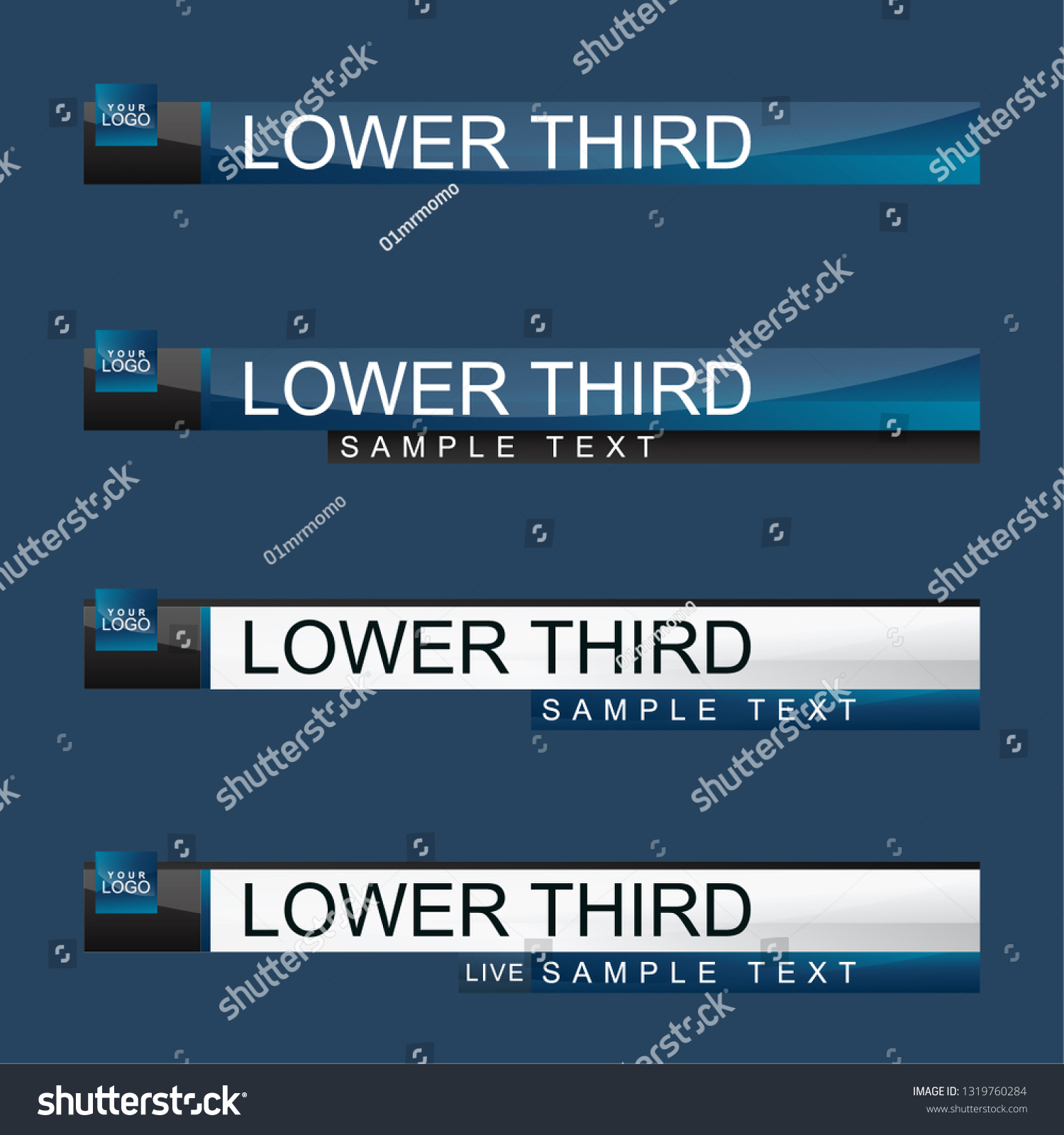 Lower Third Design Template Vector Illustration Stock Vector (Royalty ...