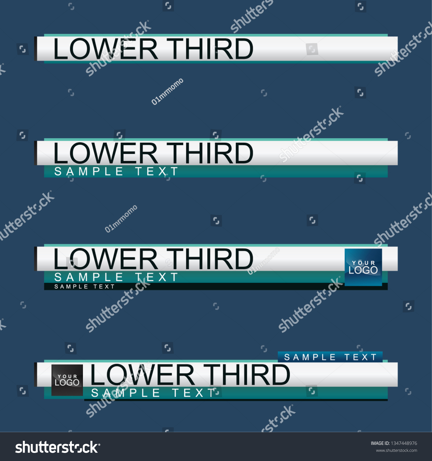Lower Third Design Template Vector Illustration Stock Vector (Royalty ...