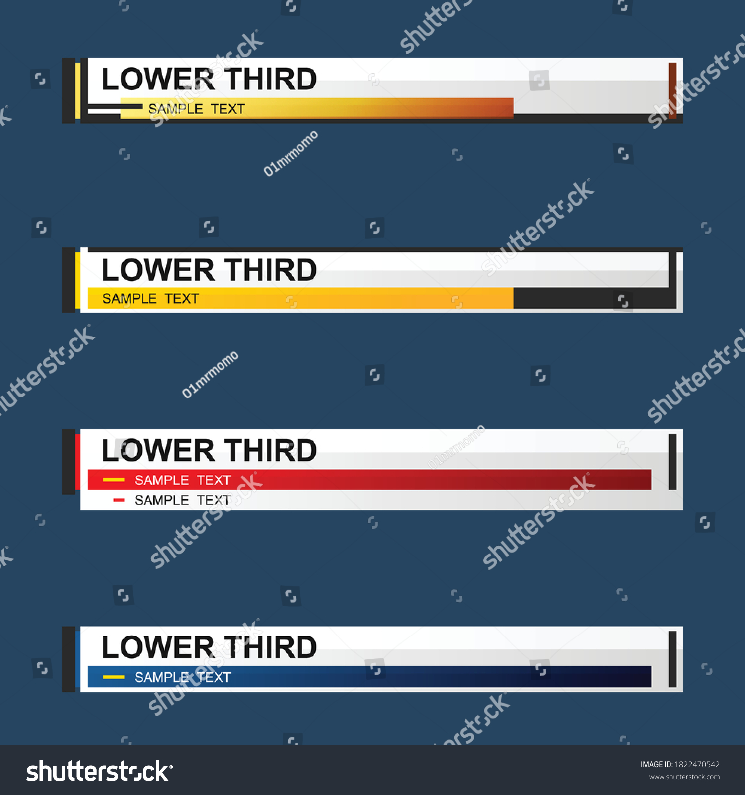 Lower Third Design Template Vector Illustration: เวกเตอร์สต็อก (ปลอดค่า ...