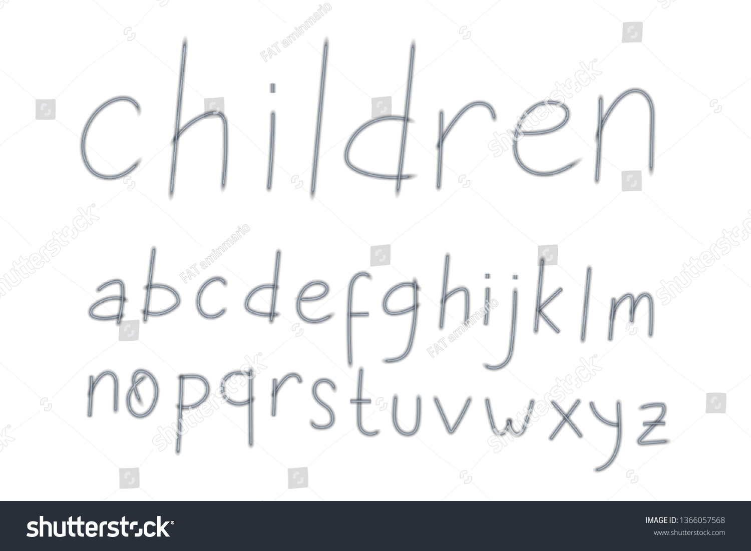 Lowercase Alphabet Vector Stock Vector (Royalty Free) 1366057568 ...