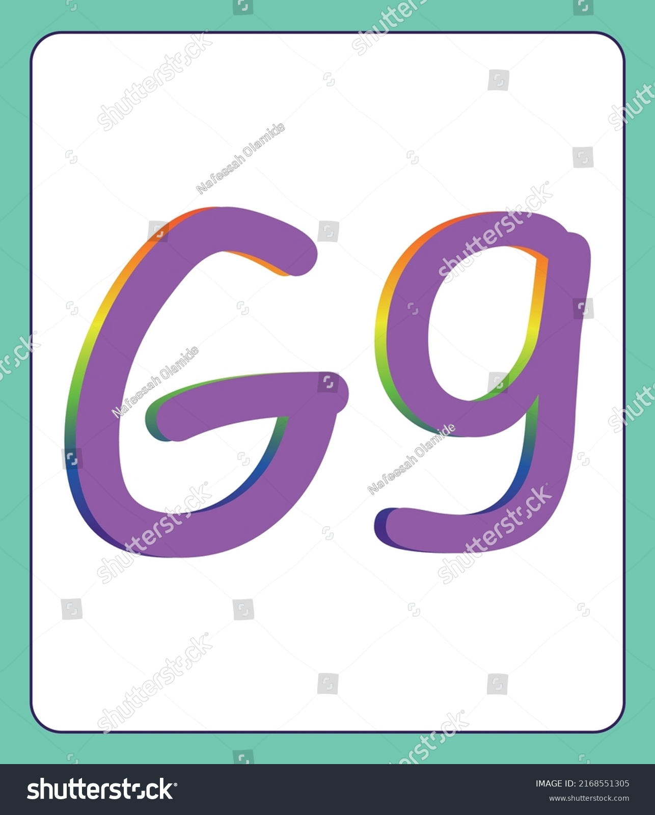 Lowercase Uppercase Letter G Stock Vector (Royalty Free) 2168551305 ...