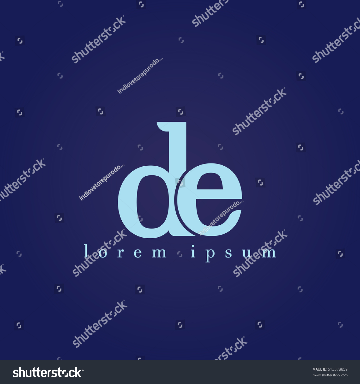 Lowercase D E Vector Logo De Stock Vector (Royalty Free) 513378859 ...