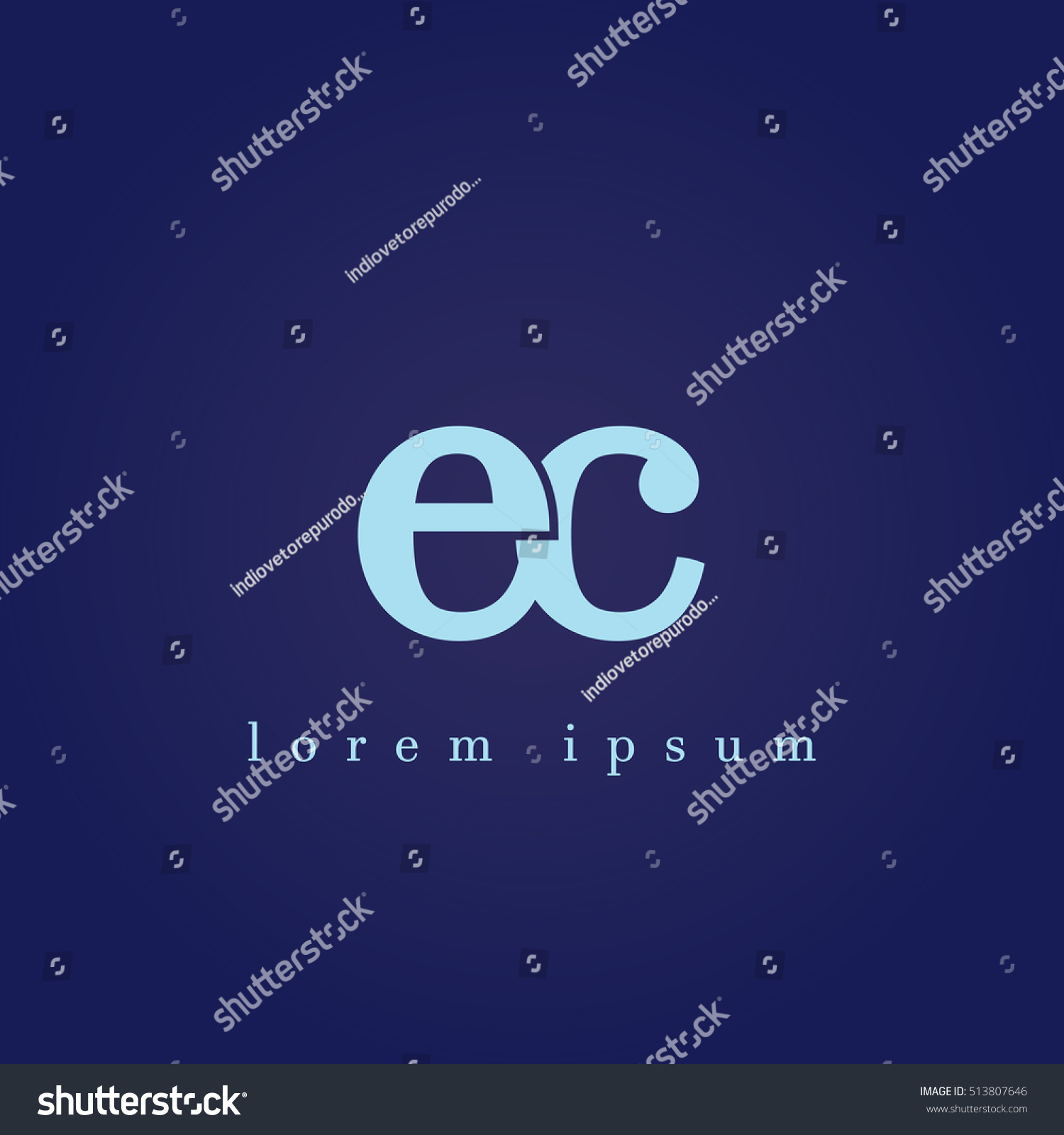 Lowercase E C Vector Logo Ec Stock Vector (Royalty Free) 513807646 ...