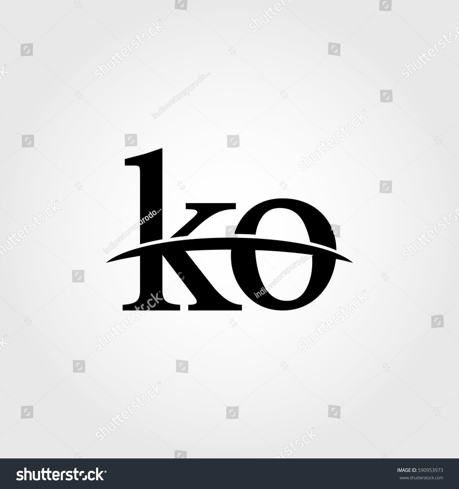 Lowercase Ko Black Logo: vector de stock (libre de regalías) 590953973 ...
