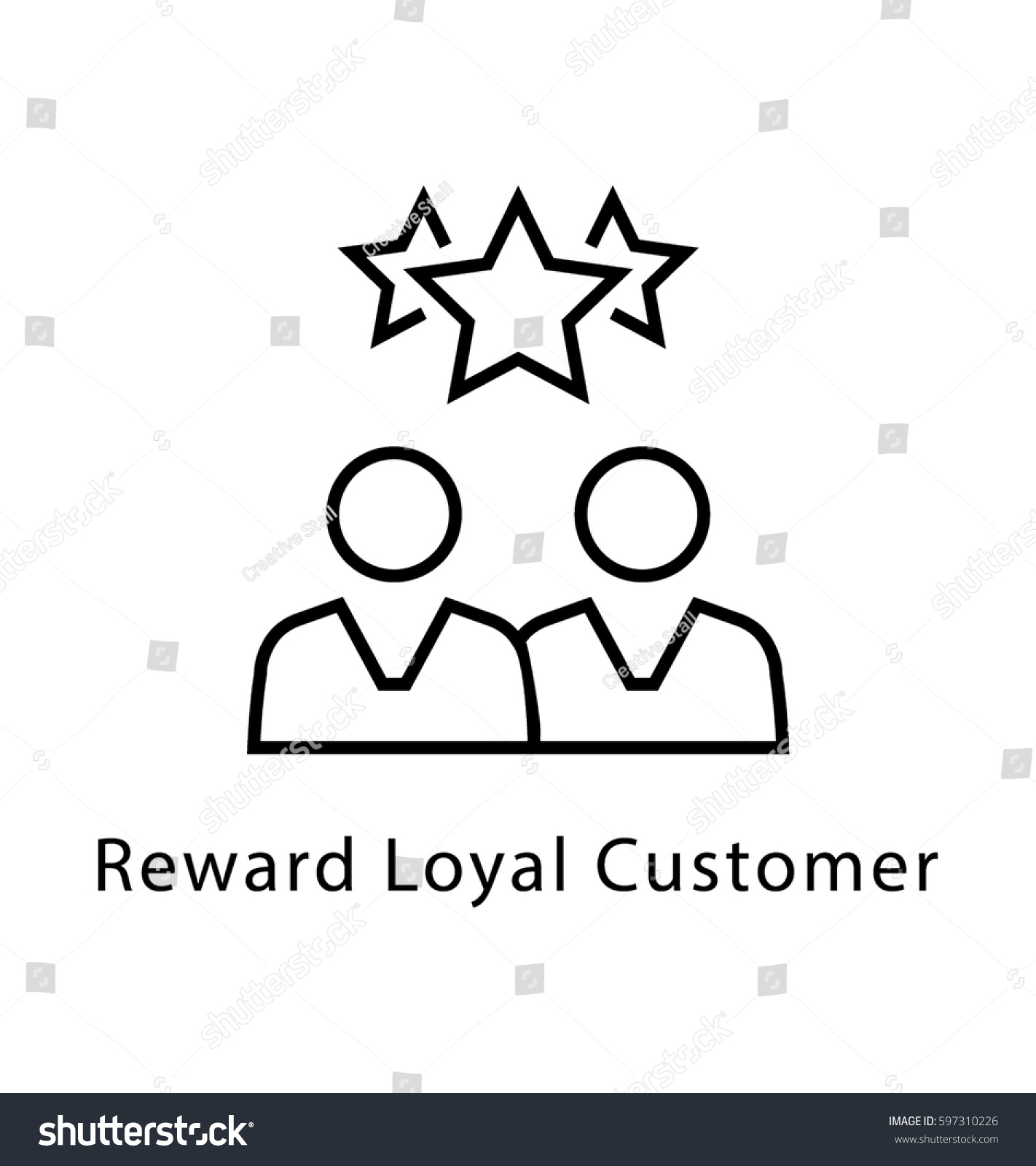 Loyal Customer Vector Line Icon Stock Vector (Royalty Free) 597310226 ...
