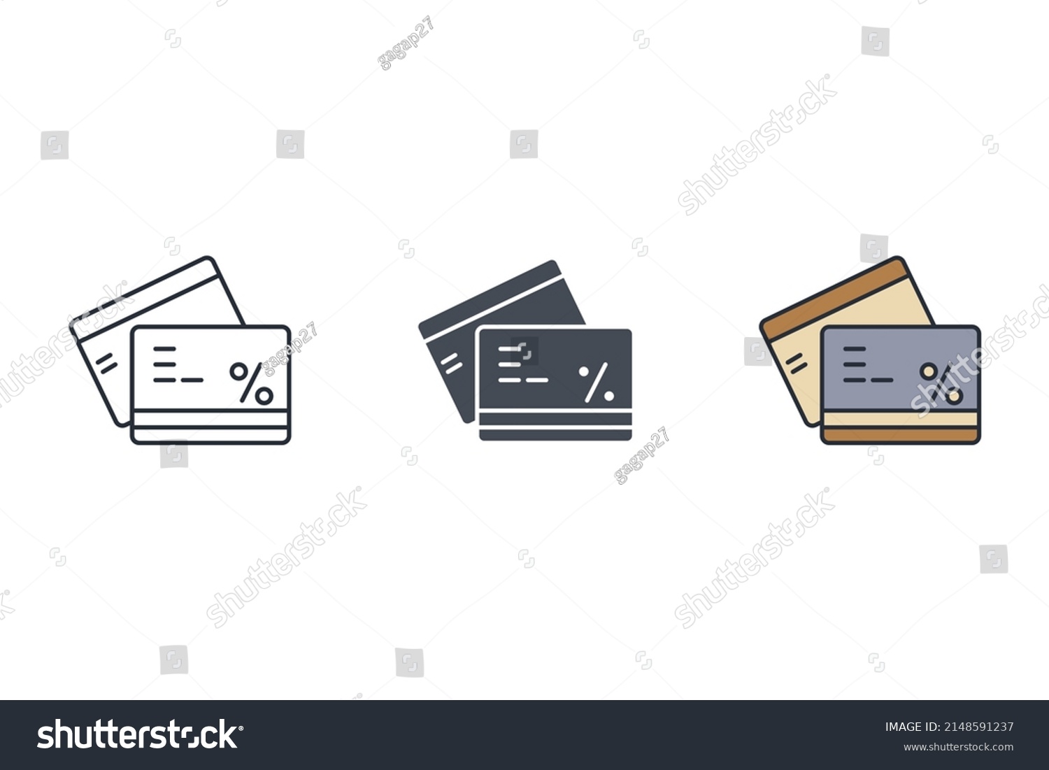 Loyalty Card Icons Symbol Vector Elements Stock Vector (Royalty Free ...