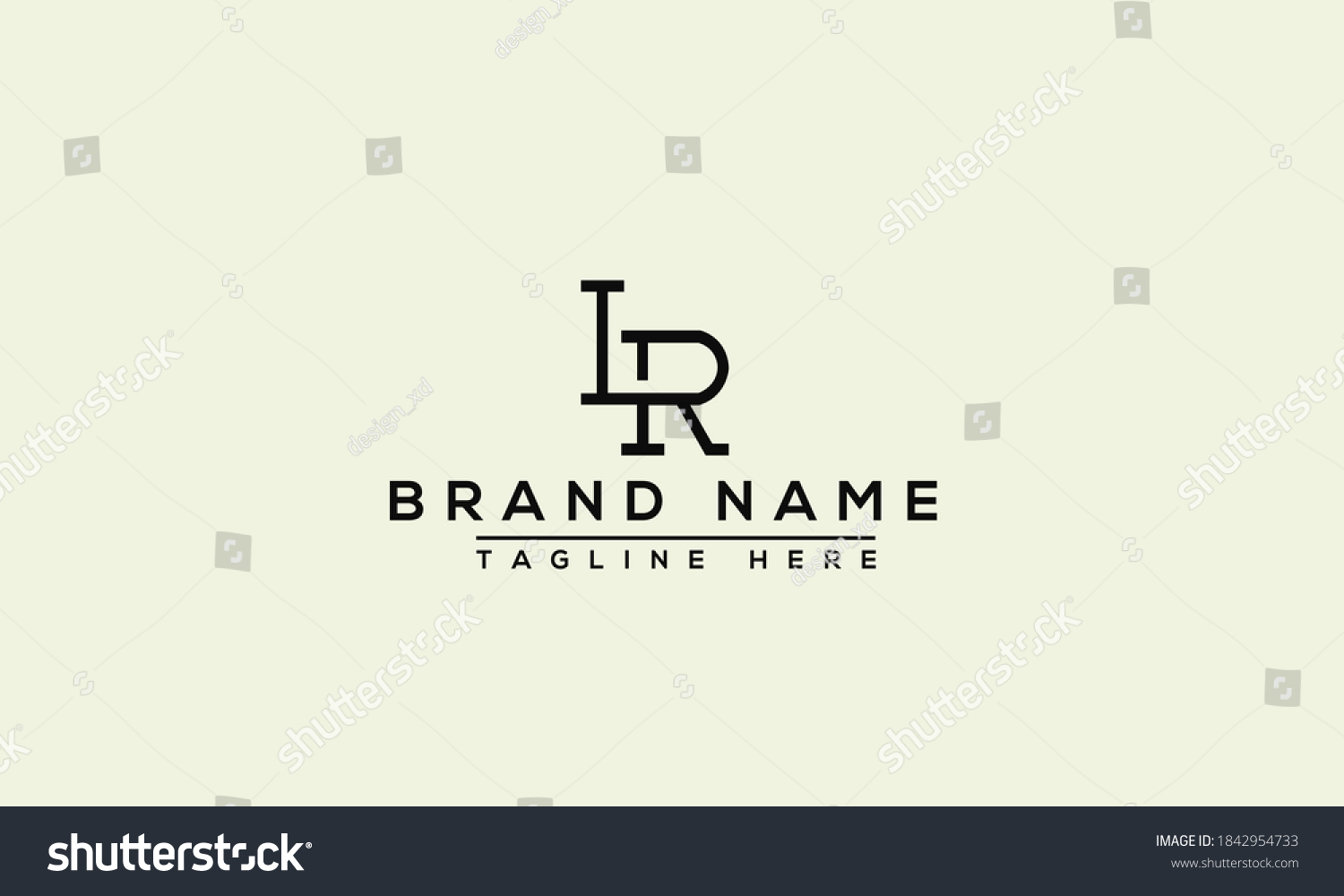 Lr Logo Design Template Vector Graphic Stock Vector (Royalty Free ...
