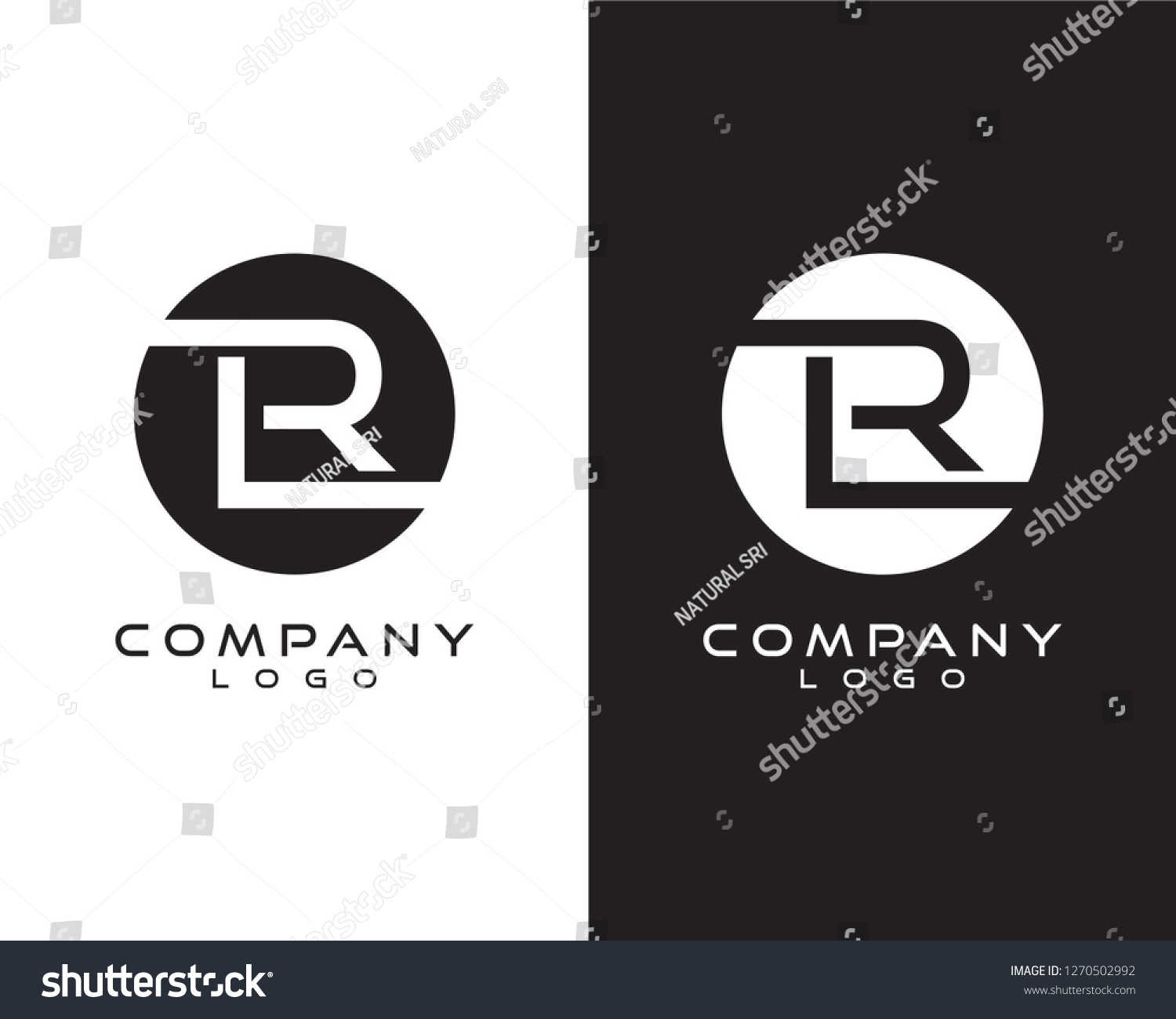 Lrrltrl Initial Logo Design Letter Circle Stock Vector (Royalty Free ...