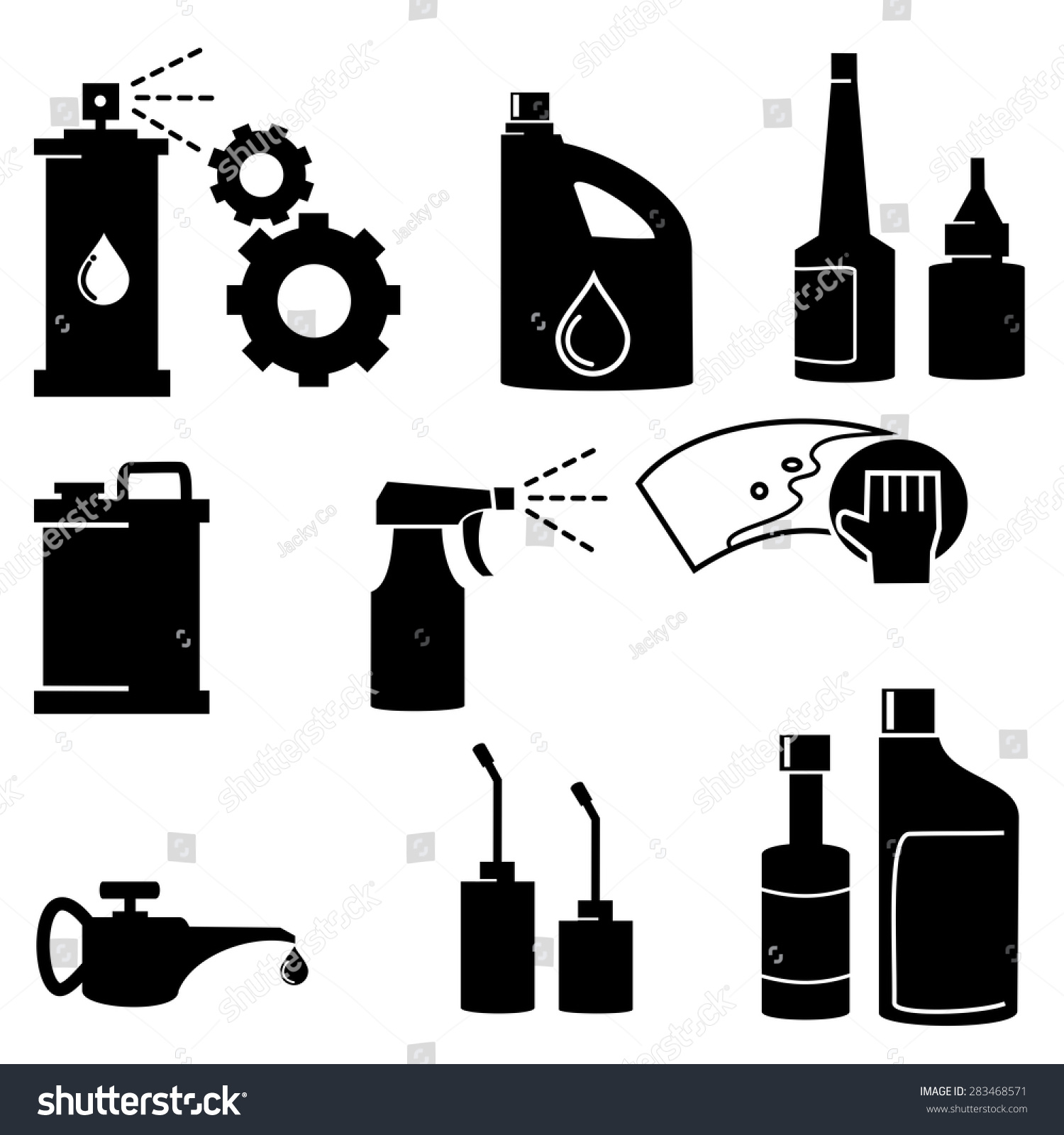 Lubricants Icons Set Vector Stock Vector (Royalty Free) 283468571