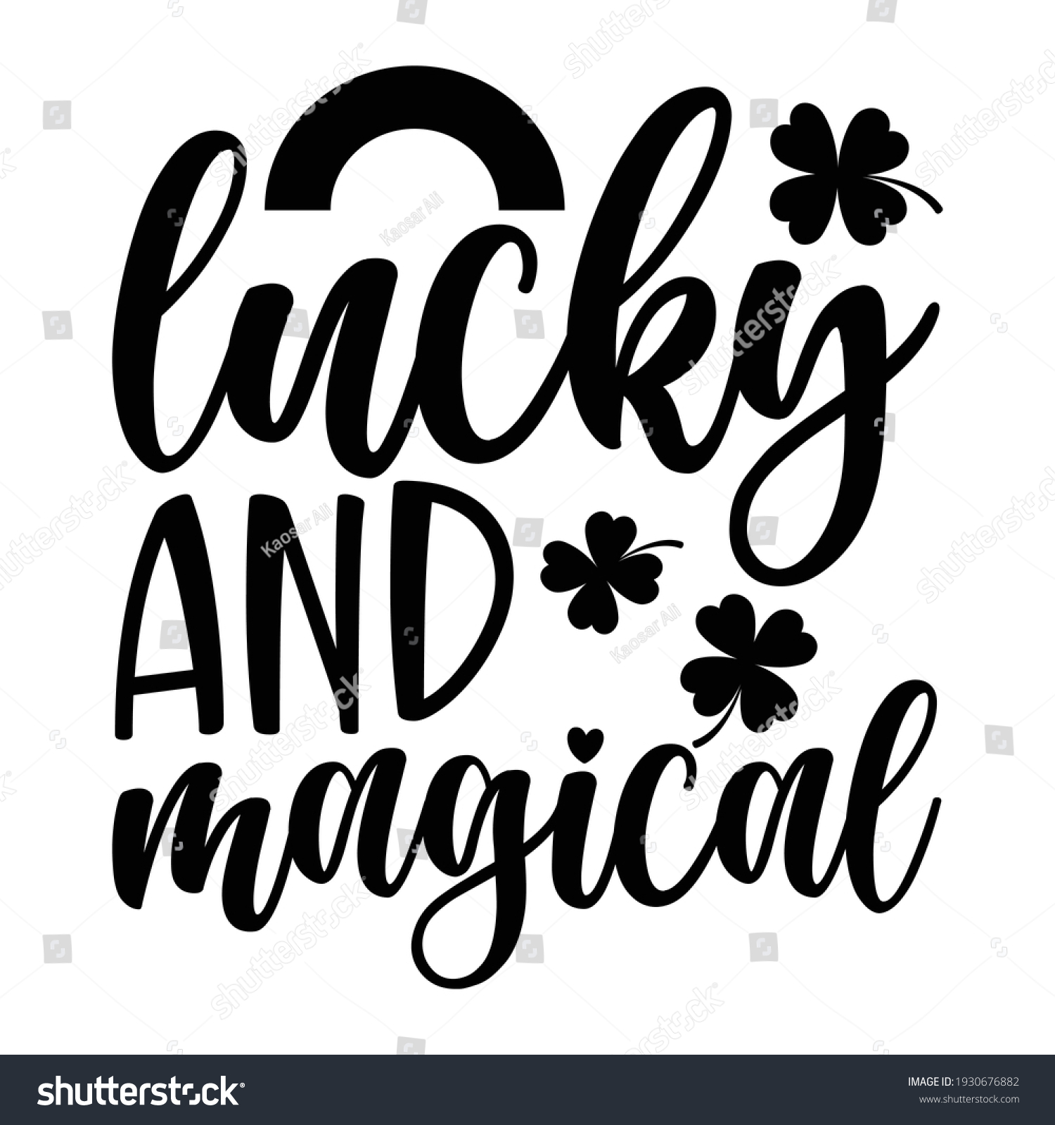Lucky Magical Vector Arts Stock Vector (Royalty Free) 1930676882 ...