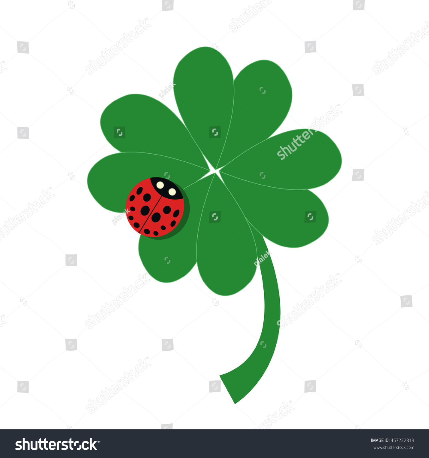 Lucky Leaf Ladybug Logo Isolate Vector Stock Vector 457222813 ...