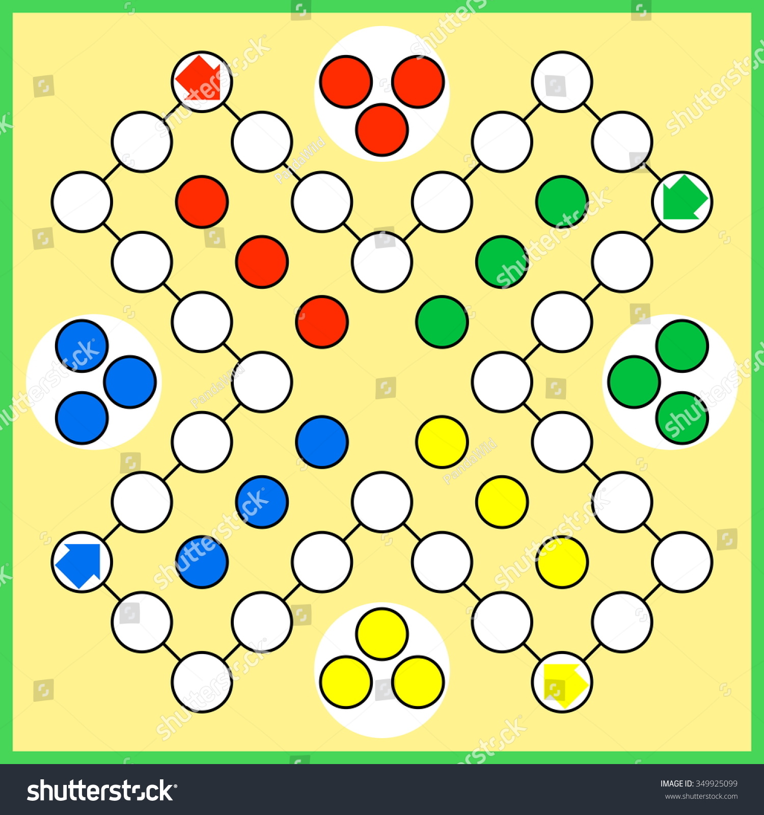 Ludo Board Game Stock Vector (Royalty Free) 349925099 | Shutterstock