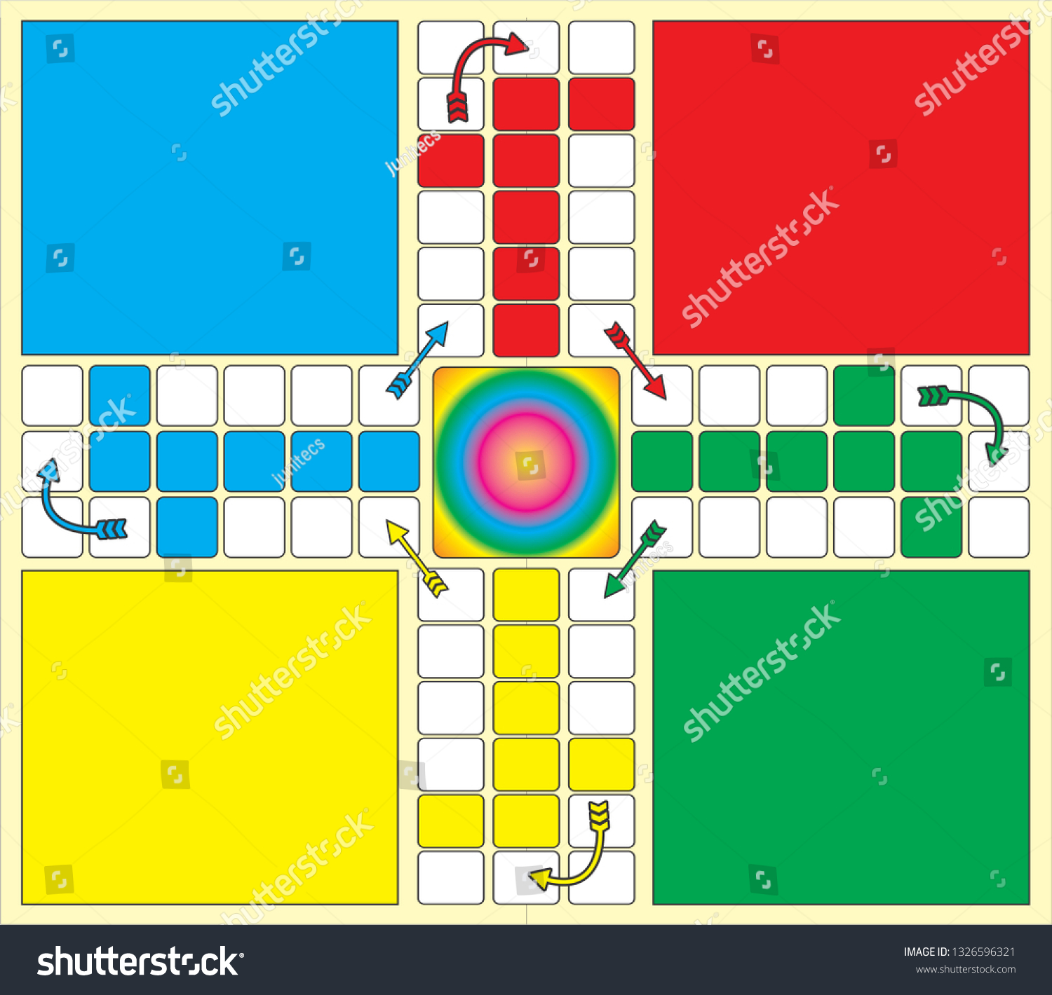 Ludo Front Design Structure Vector Stock Vector (Royalty Free) 1326596321