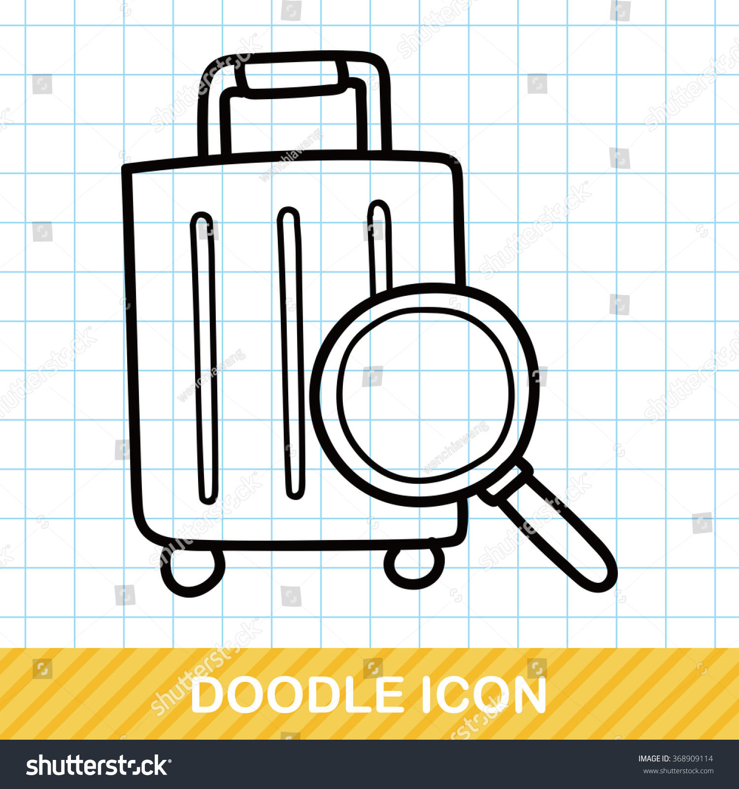 Luggage Doodle Stock Vector (Royalty Free) 368909114 | Shutterstock