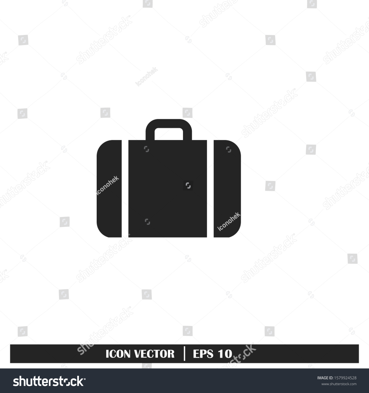 Luggage Icon Vector Logo Template Design Stock Vector (Royalty Free ...