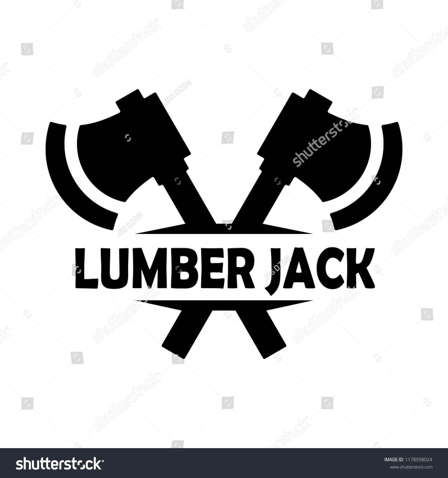Lumberjack Logo Timber Icon Logging Symbol Stock Vector (Royalty Free ...