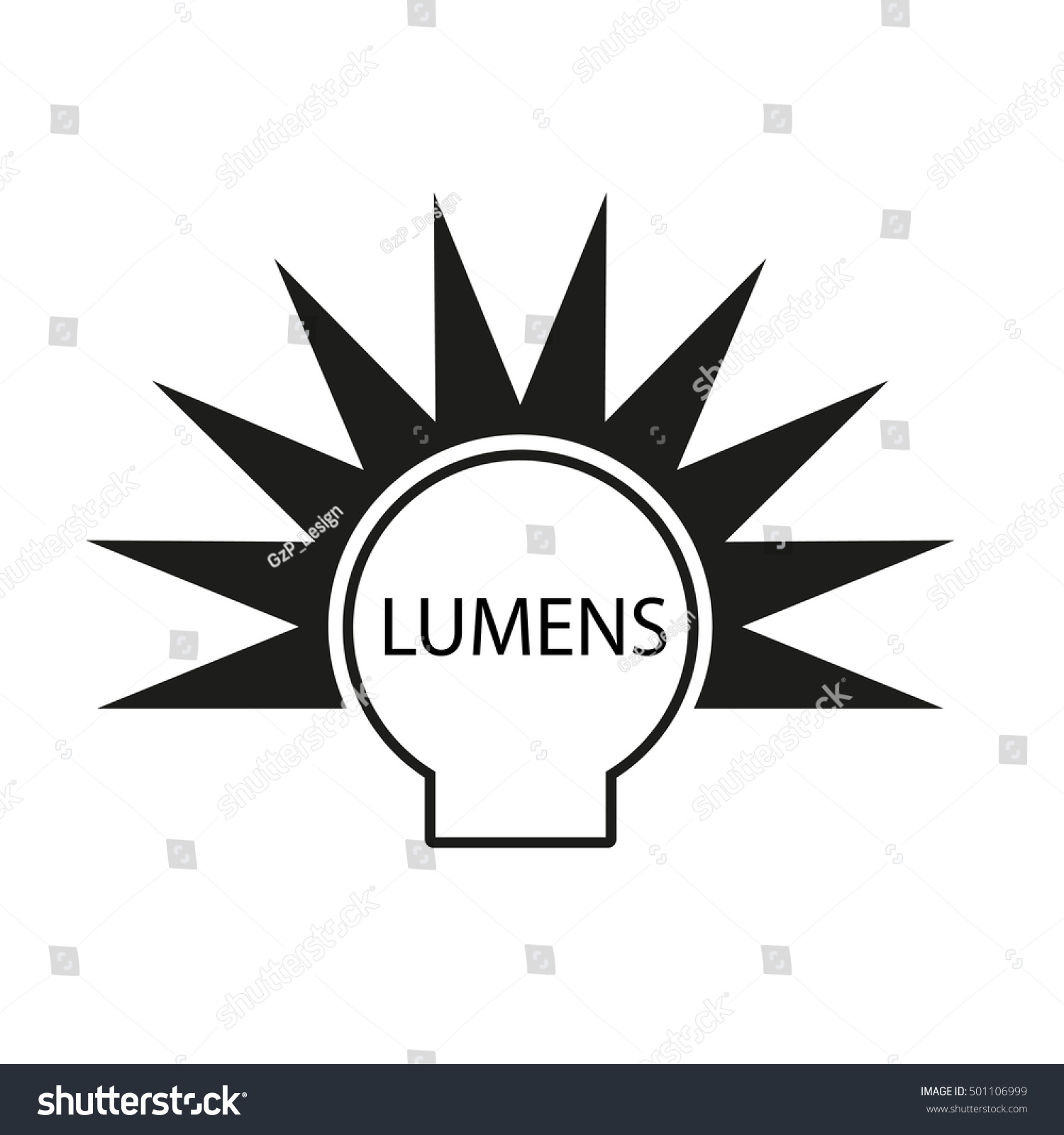 Lumen Icon Vector Illustration Stock Vector (Royalty Free) 501106999