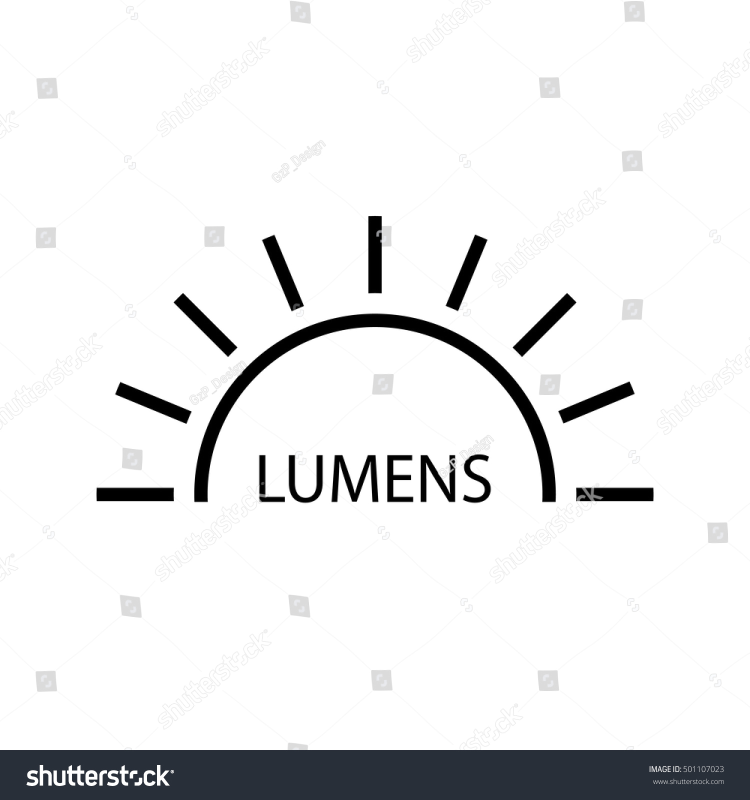 Lumen Icon Vector Illustration Stock Vector (Royalty Free) 501107023