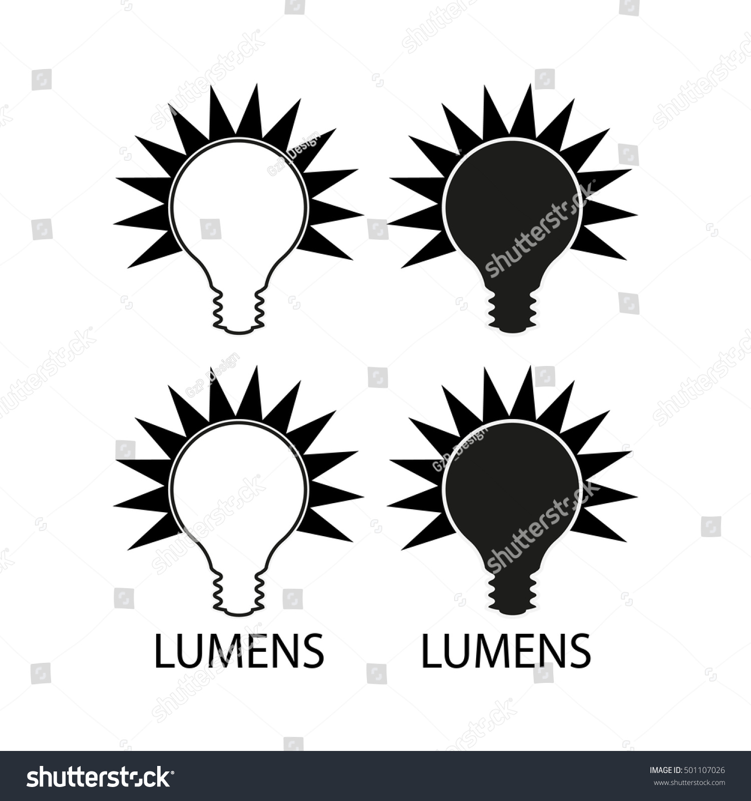 Lumen Icon Vector Illustration Stock Vector (Royalty Free) 501107026 ...