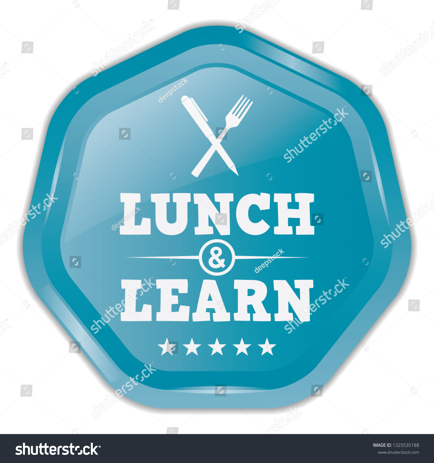 Lunch Learn Vector Blue Badge Stock Vector (Royalty Free) 1325535188 ...