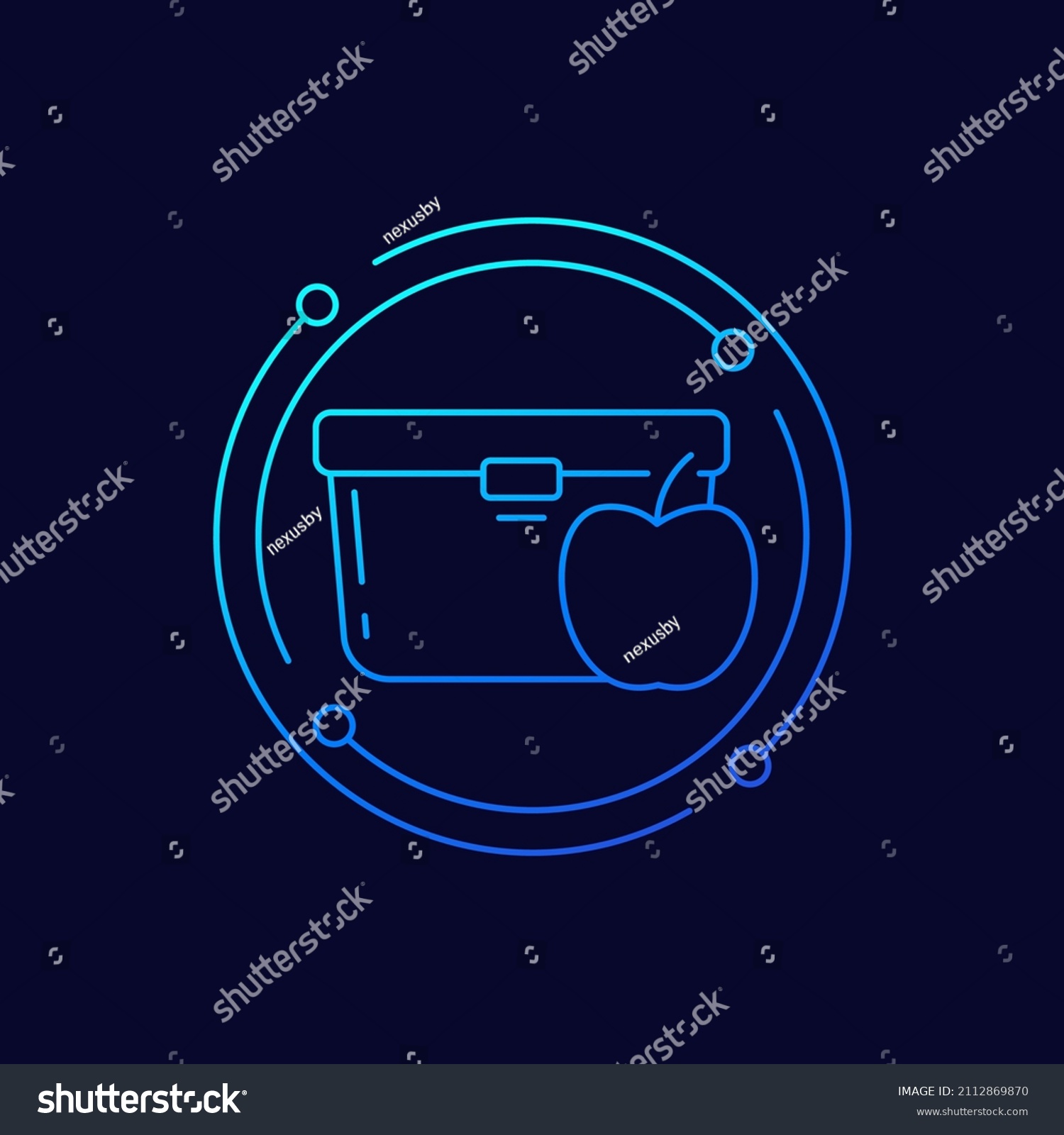 Lunch Box Icon Liear Vector Stock Vector (Royalty Free) 2112869870 Lunch Box Icon Liear Vector Stock Vector (Royalty Free) 2112869870