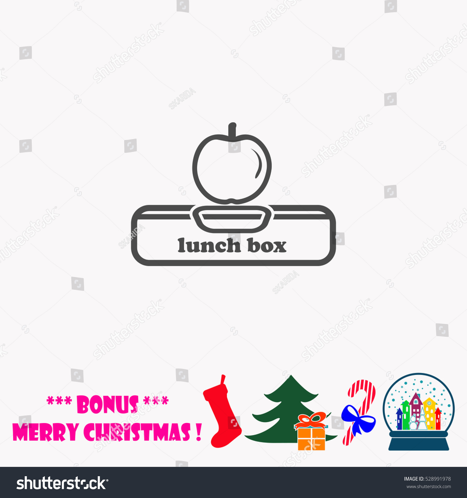 Lunch Box Apple Vector Illustration Stock Vector (Royalty Free ...